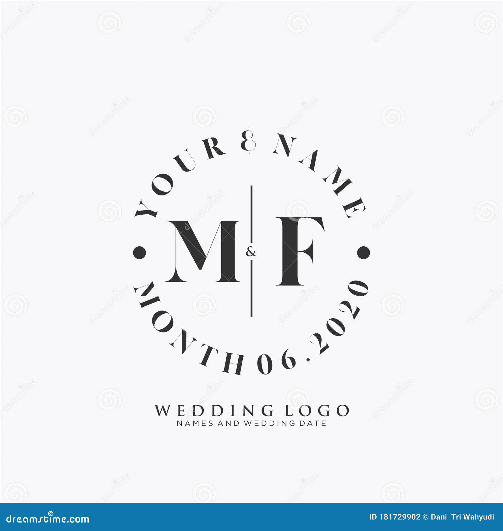 MF Initial Beauty Monogram and Elegant Stock Vector - Illustration of ...