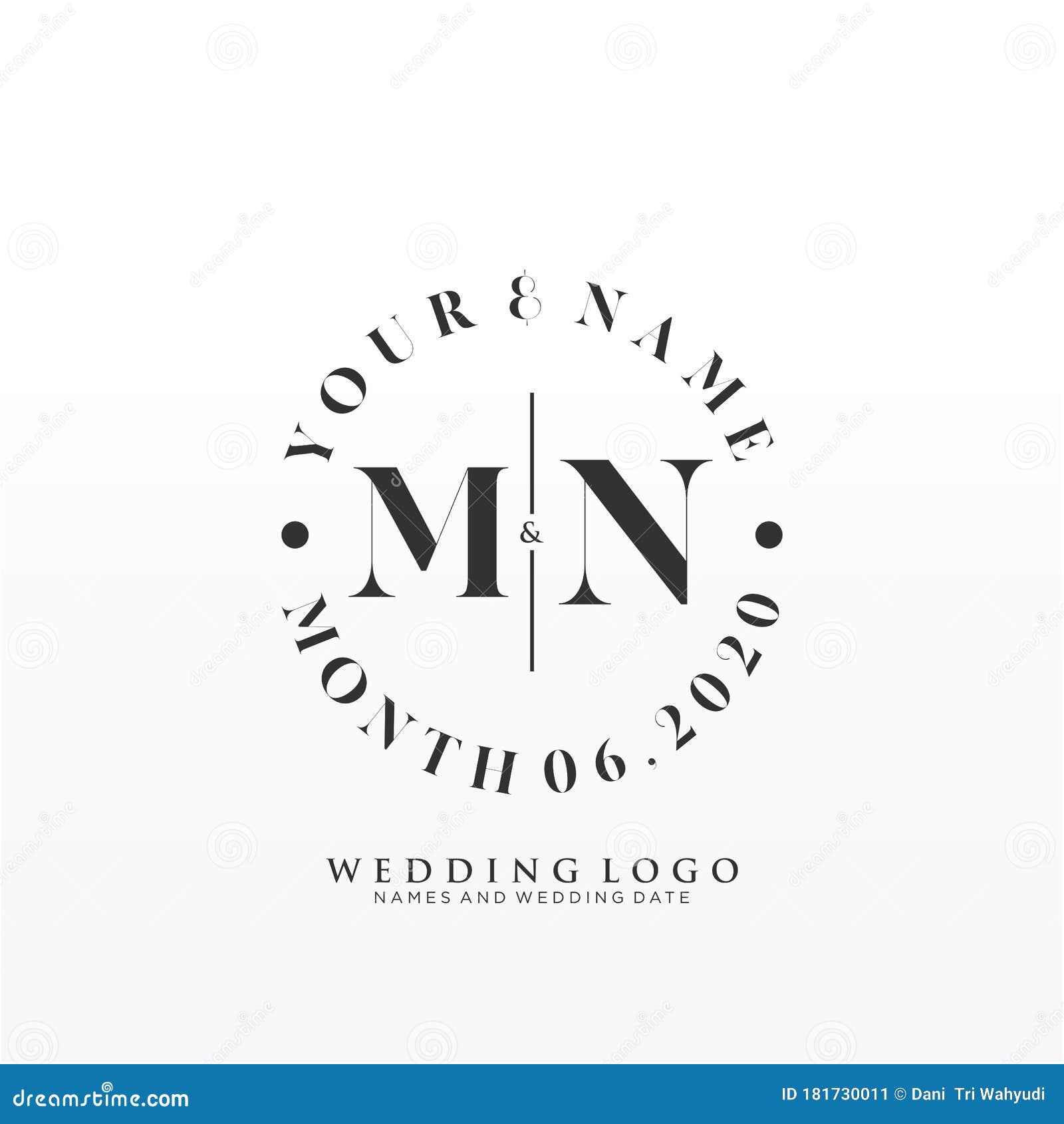 MN Initial Beauty Monogram and Elegant Stock Vector - Illustration of ...
