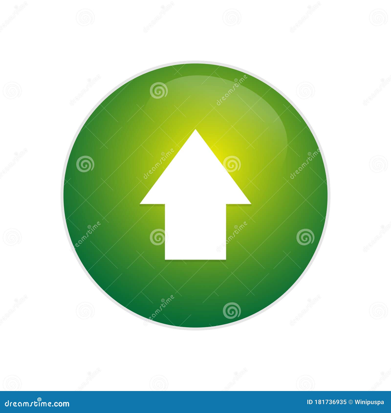 Upload. Upload Button. stock vector. Illustration of green - 181736935