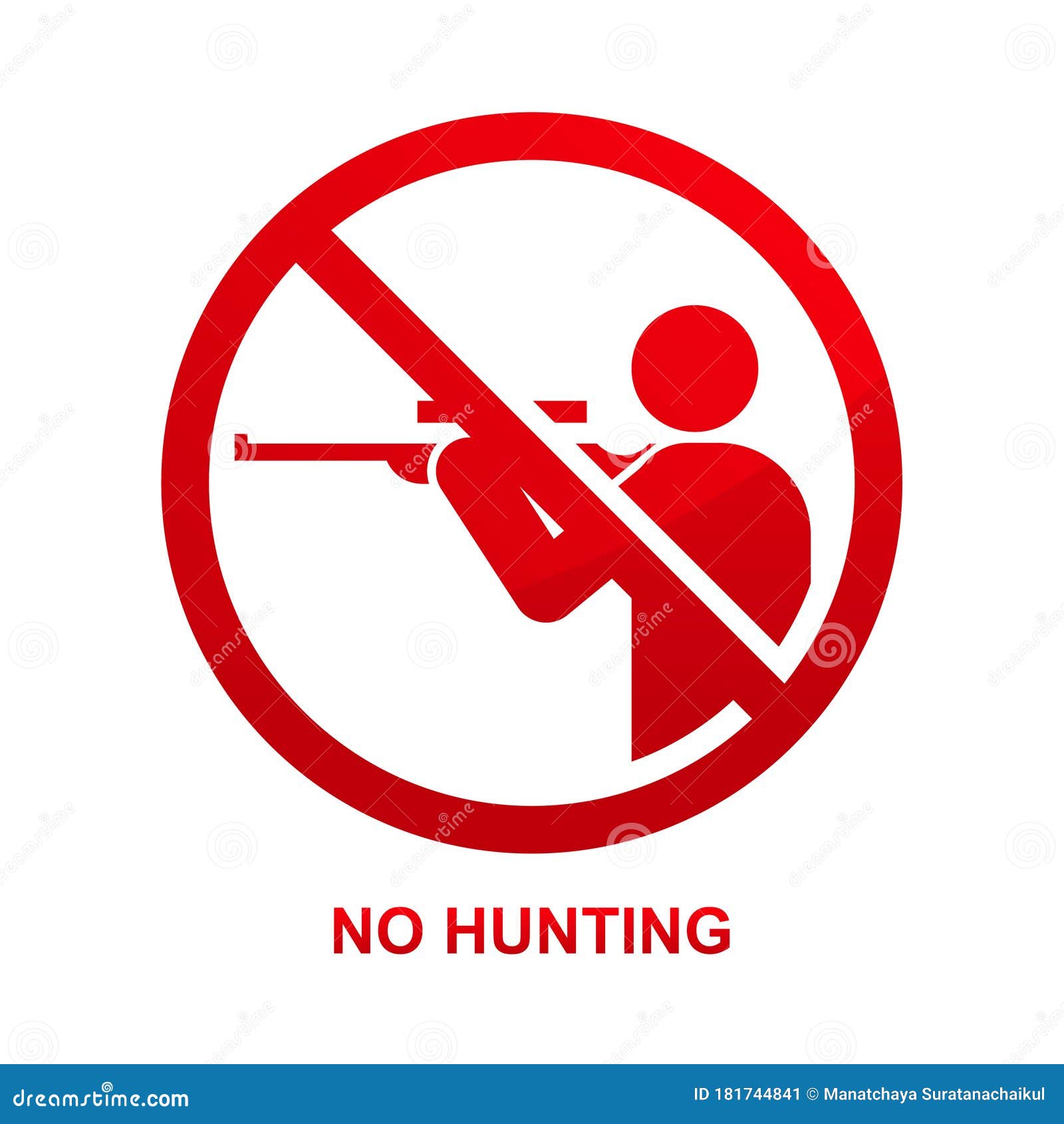 No Hunting Sign Royalty-Free Illustration | CartoonDealer.com #7566969