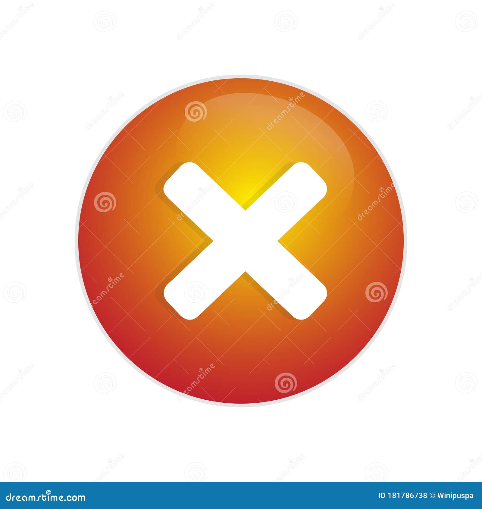 Exit Cross Sign Element. Red X Icon Isolated On White Background ...