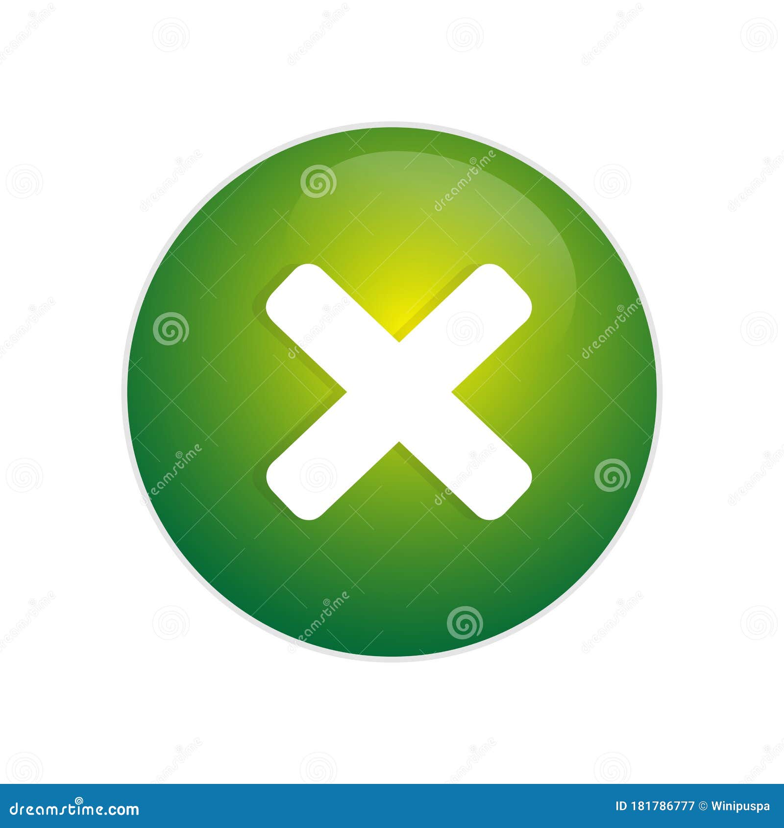 Exit Cross Sign Element. Red X Icon Isolated On White Background ...