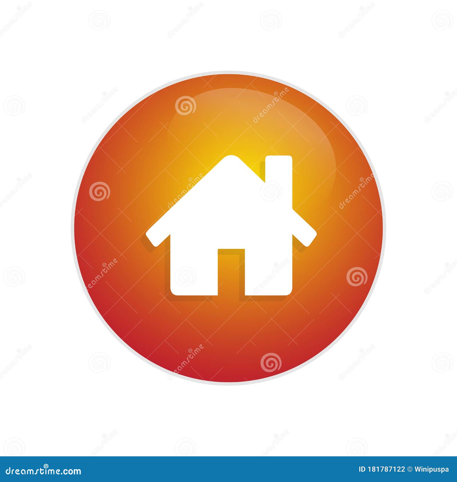 Home button. stock vector. Illustration of estate, browser - 181787122
