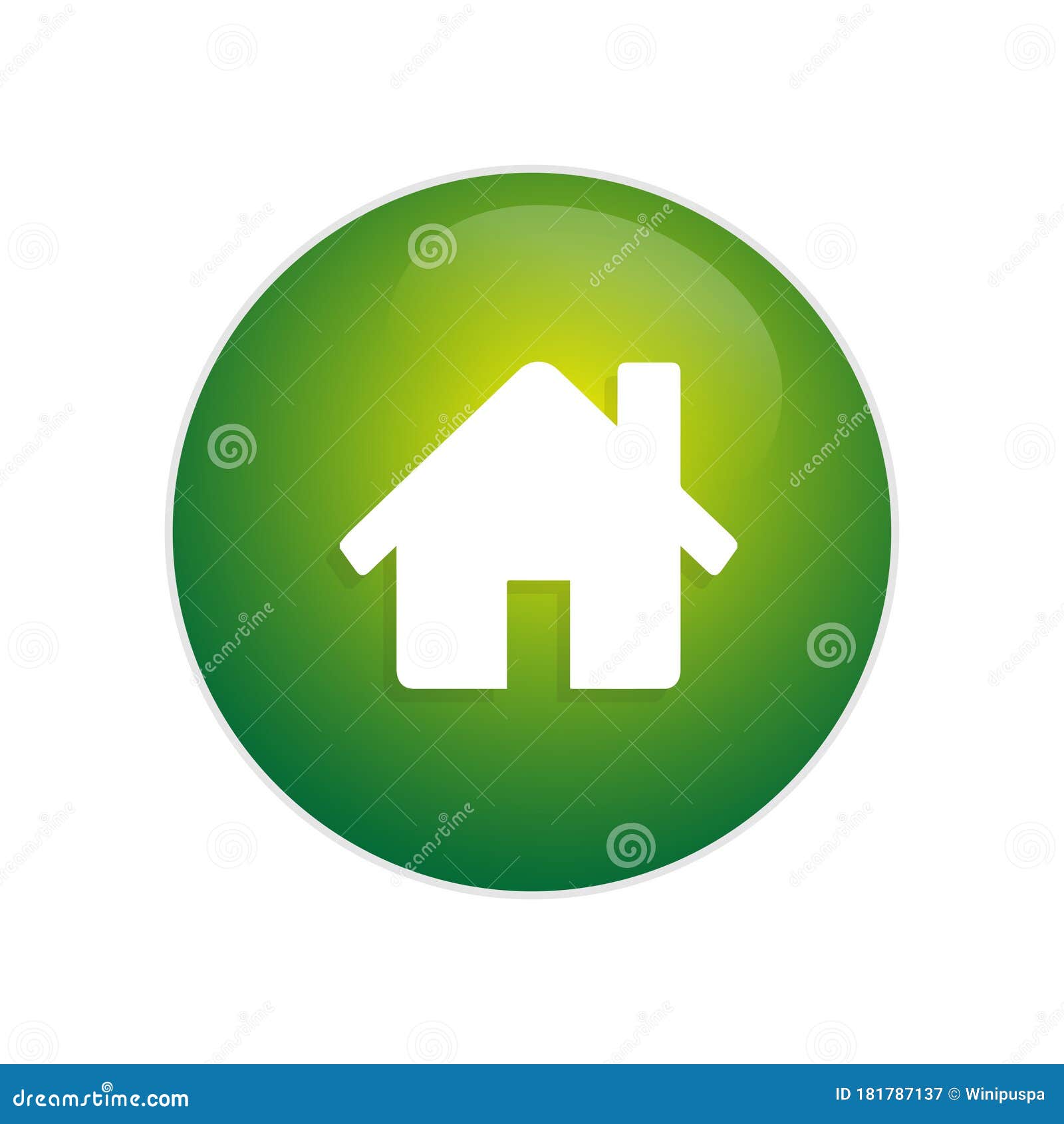 Main Button. stock vector. Illustration of building - 181787137