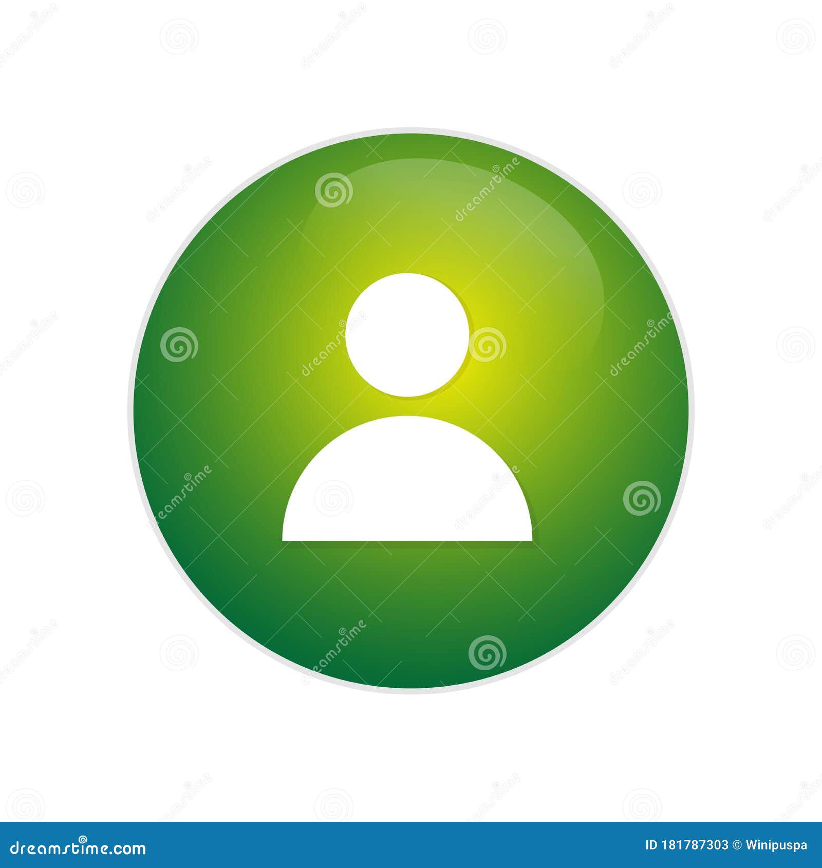 User button stock vector. Illustration of face, internet - 181787303