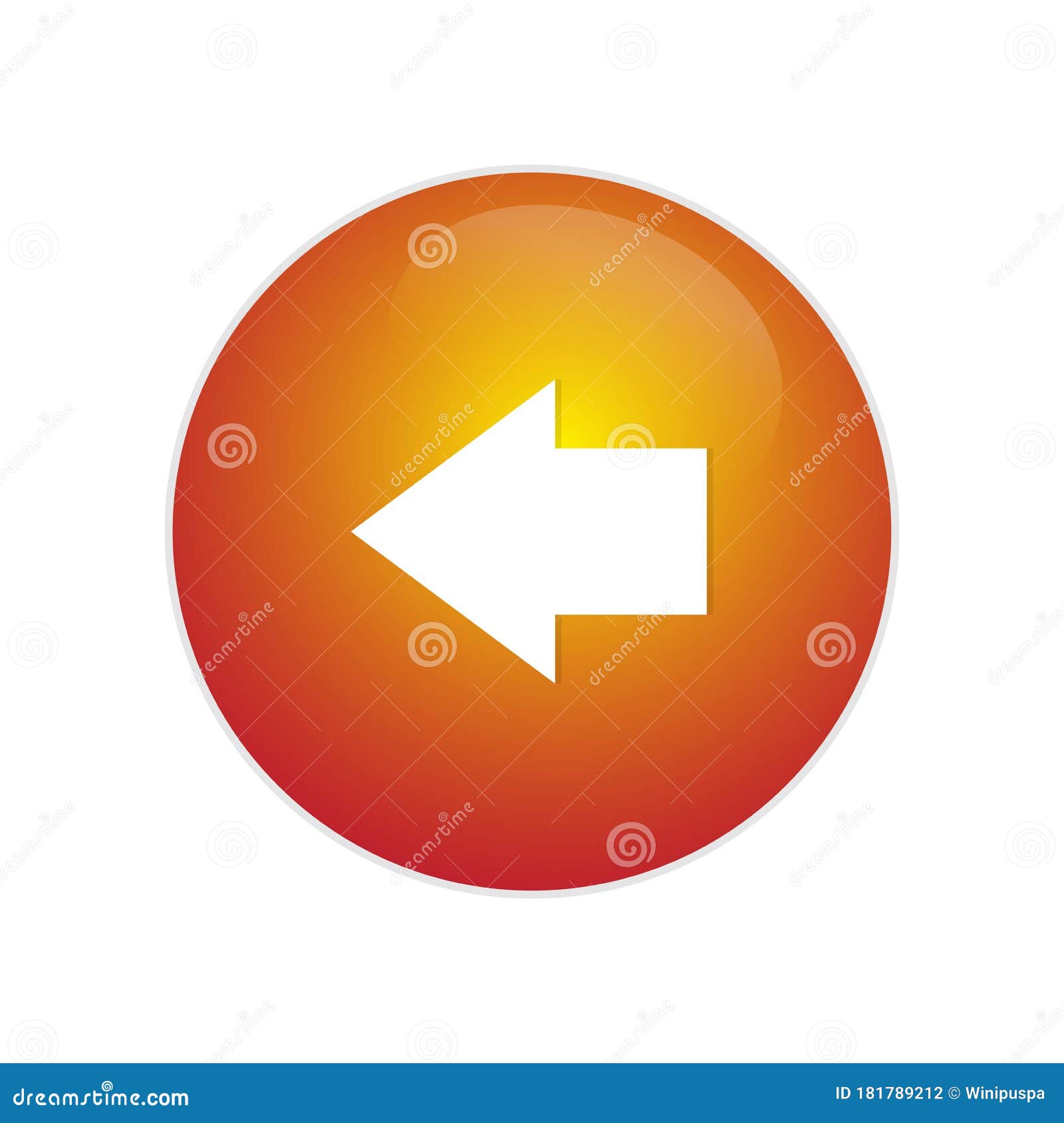Back Button. stock vector. Illustration of cursor, back - 181789212