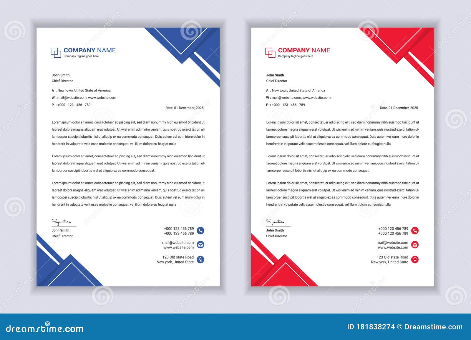 Professional Letterhead Template. Minimalist Letterhead Template ...