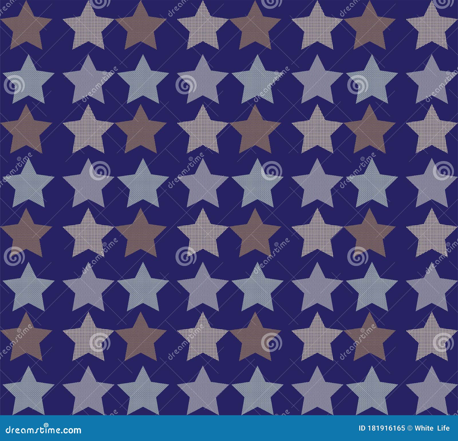 Stars Texture Over Blue Background or Seamless Textile Design Patterns ...