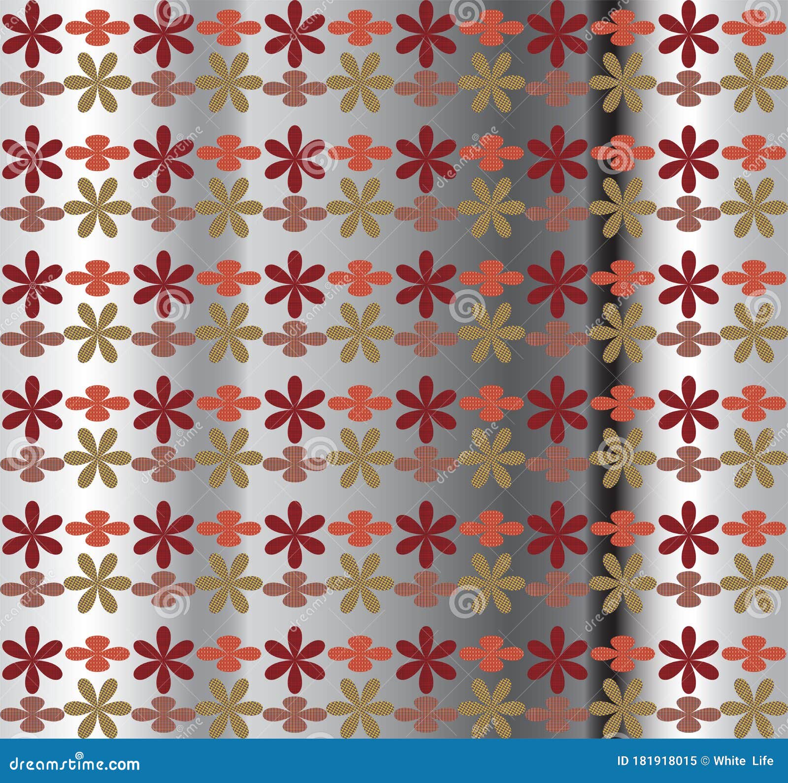 Colorful Flowers Pattern Over Faded Background Stock Illustration ...