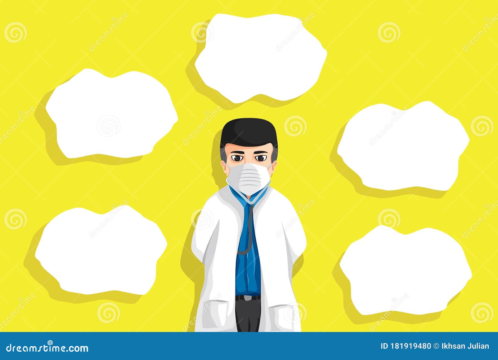 Doctor Cartoon Design Template. Simple and Unique Design Stock Vector ...