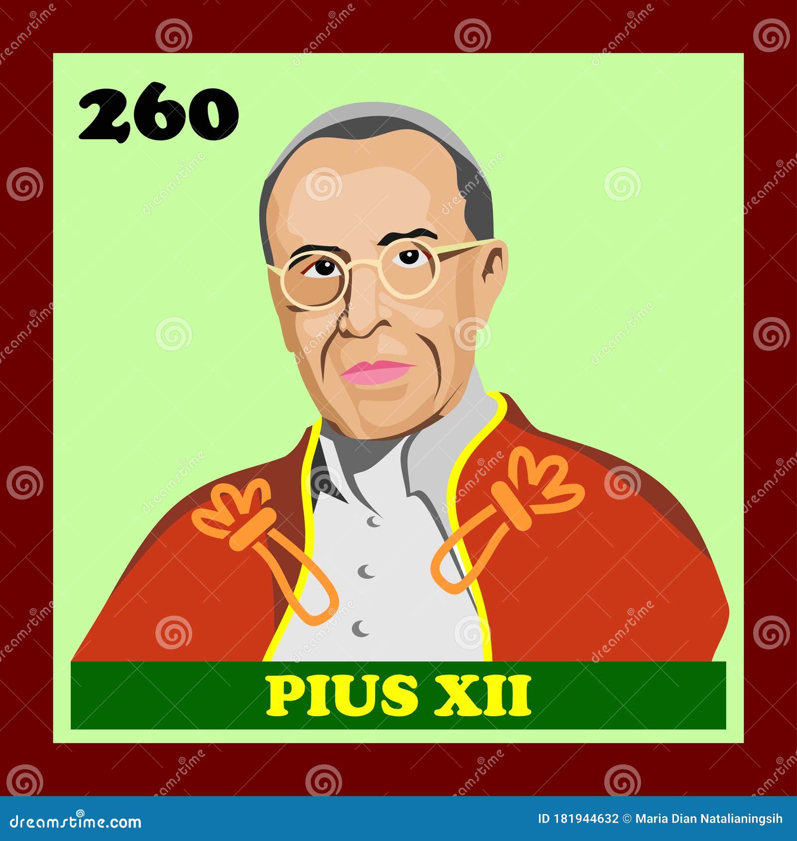 260 Rome Pope Pius XII editorial photography. Illustration of vector ...