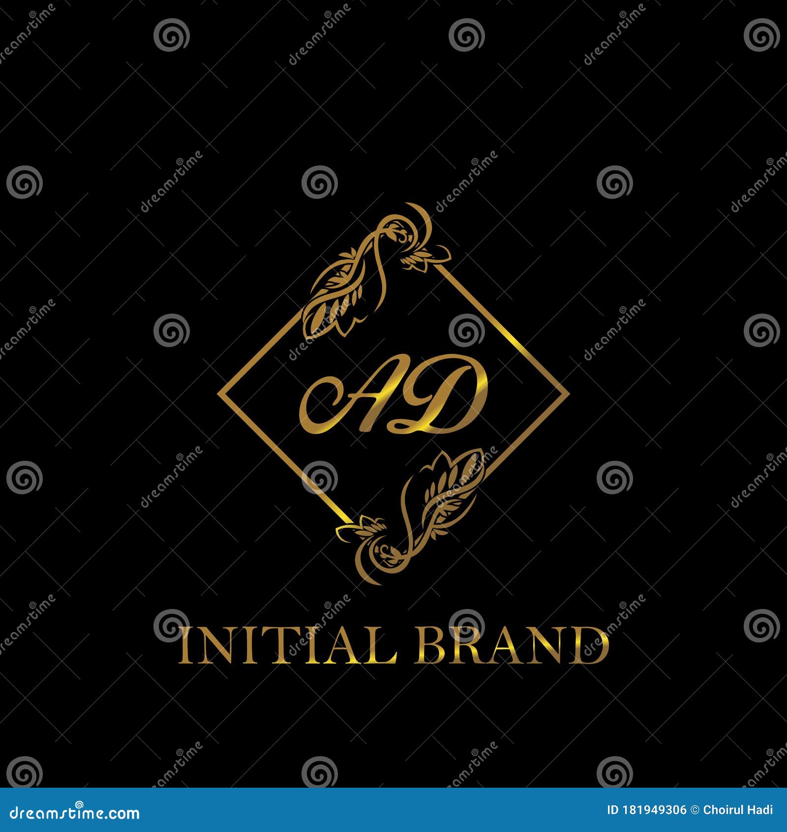 AD Initial Wedding Logo Template Vector Stock Vector - Illustration of ...