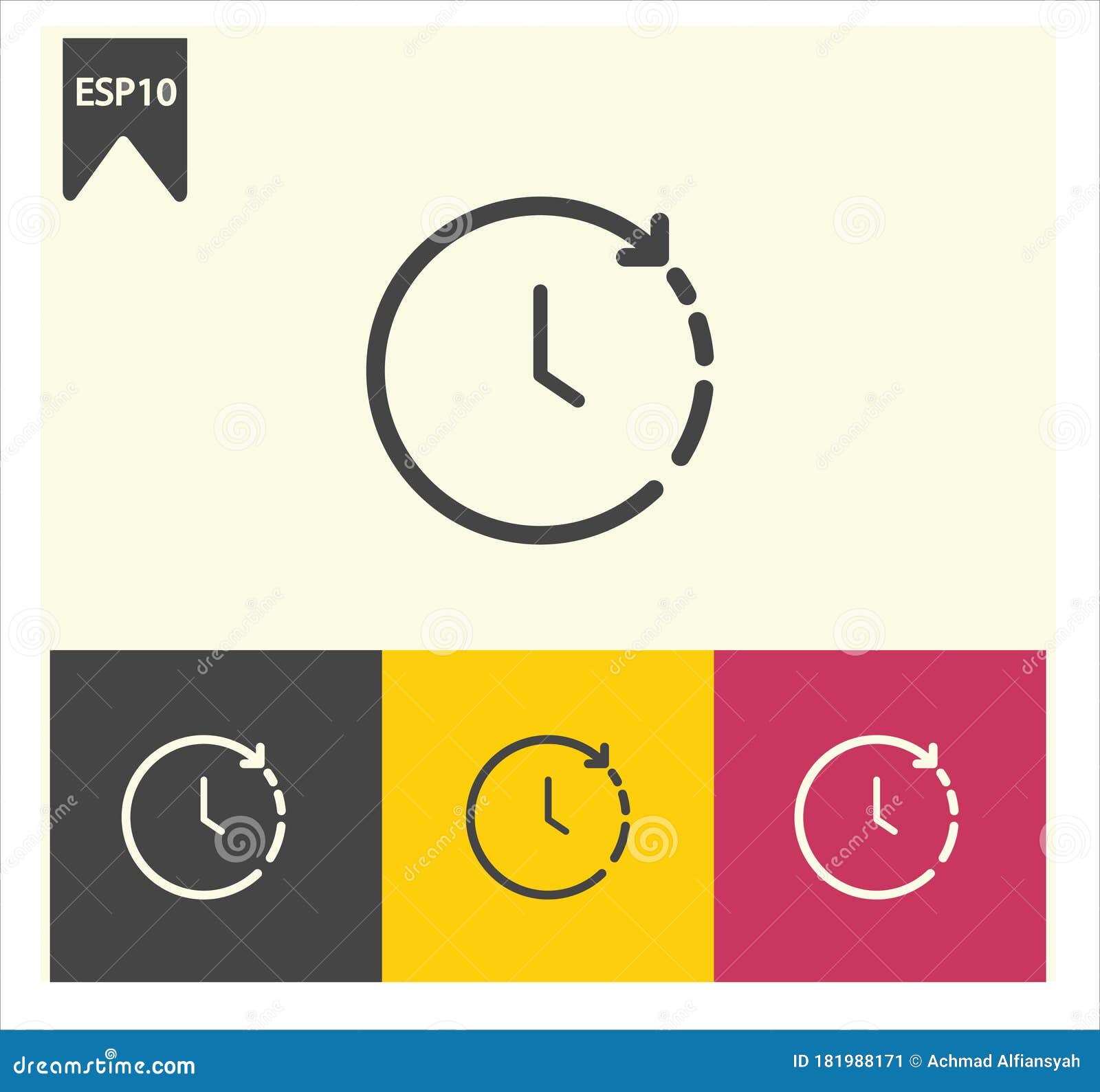 Waiting Time Icon in the Form of a Clock that is Designed Simple To ...