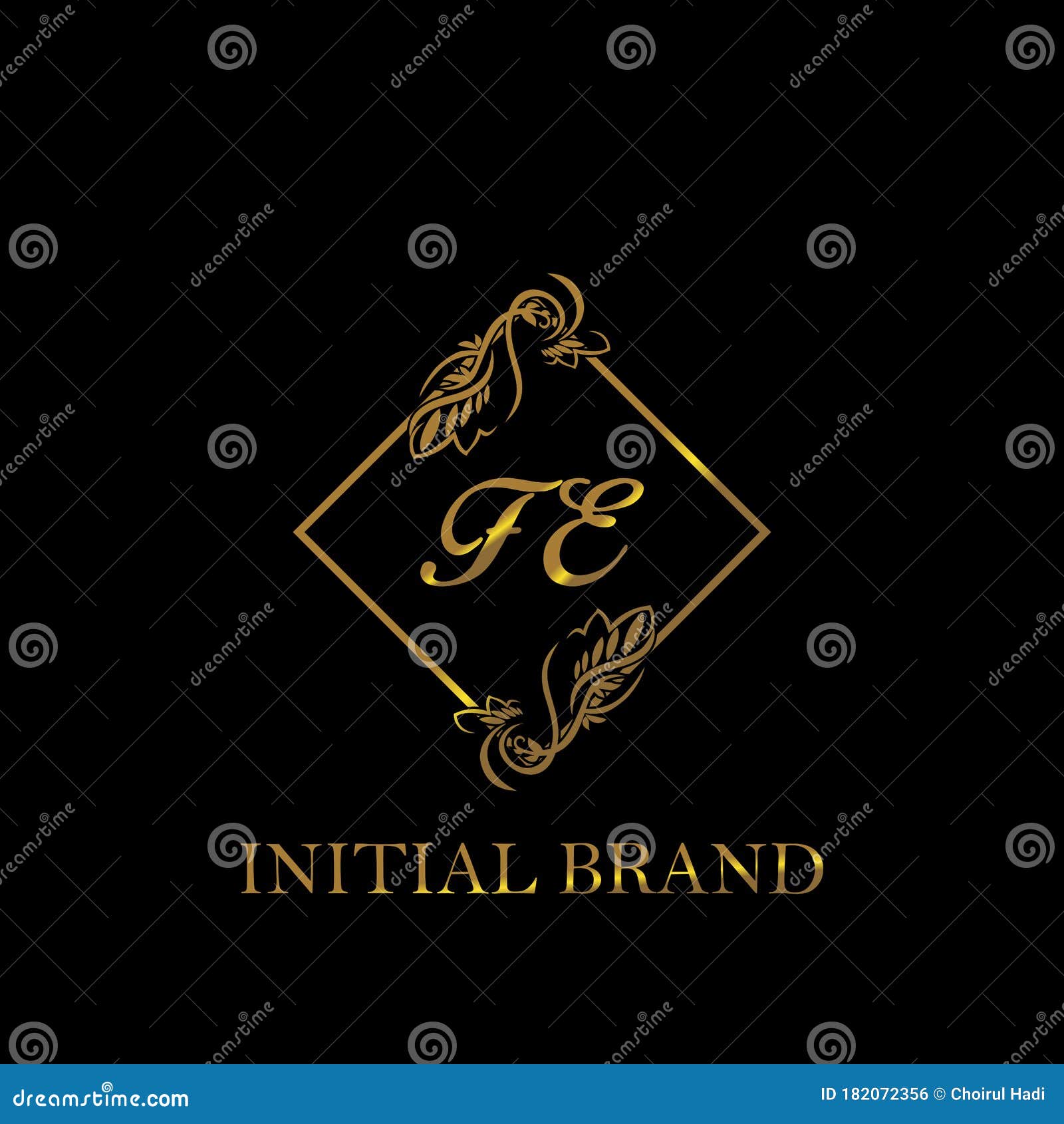 FE Initial Wedding Logo Template Vector Stock Vector - Illustration of ...