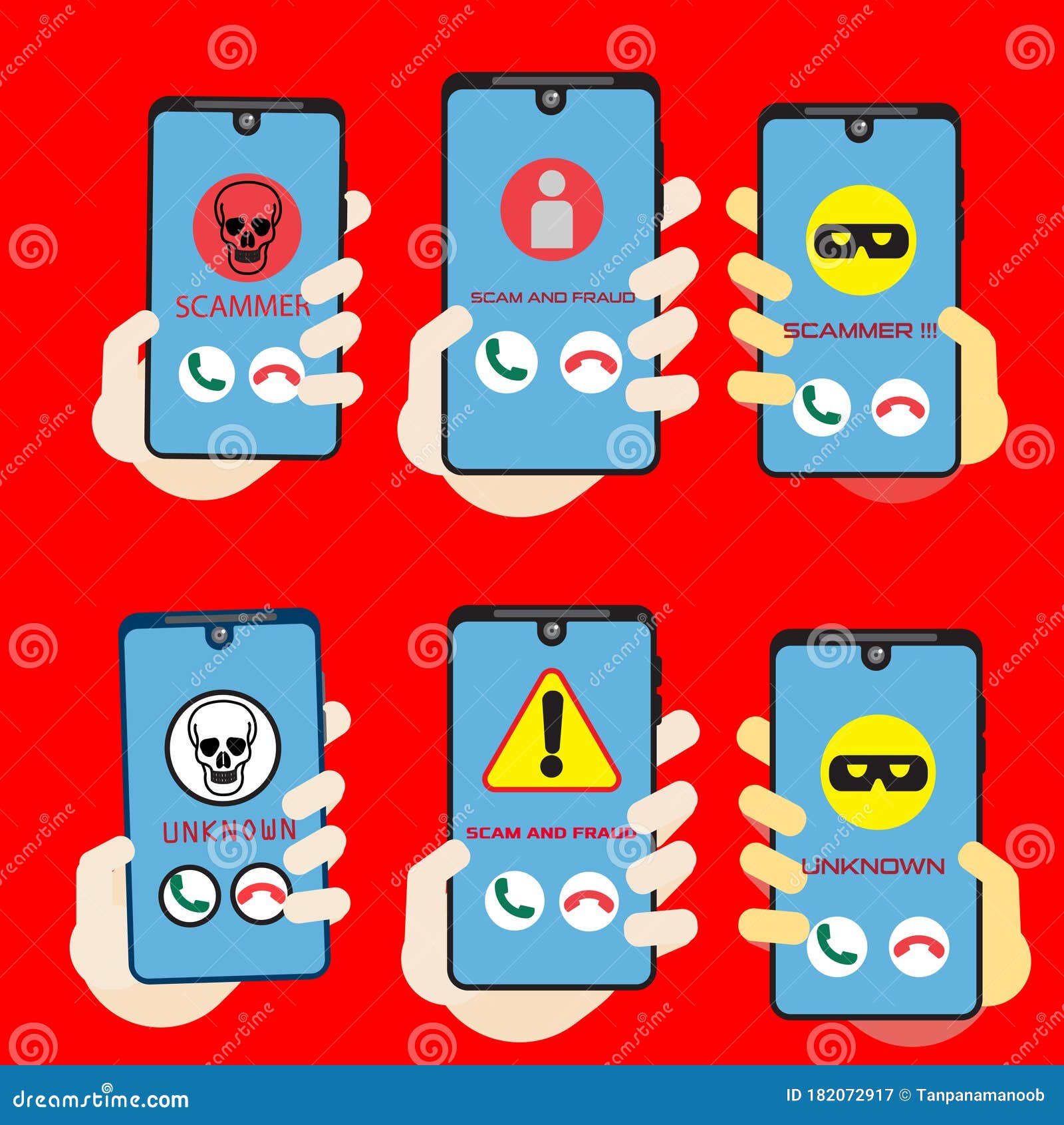 Phishing, Spam, Fraud, Scam and Malware Stock Vector - Illustration of ...