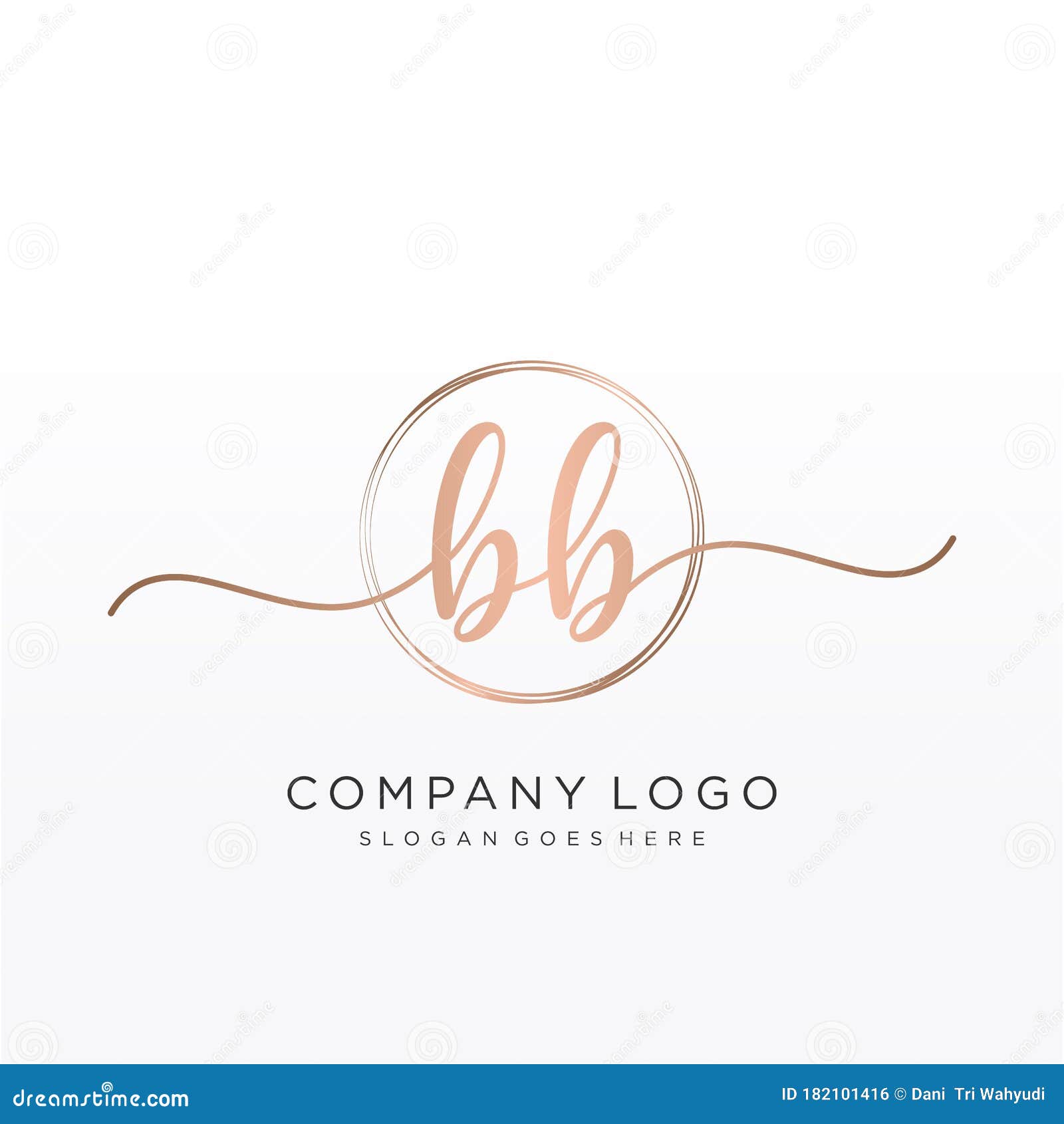 BB Initial Handwriting Logo with Circle Stock Vector - Illustration of ...