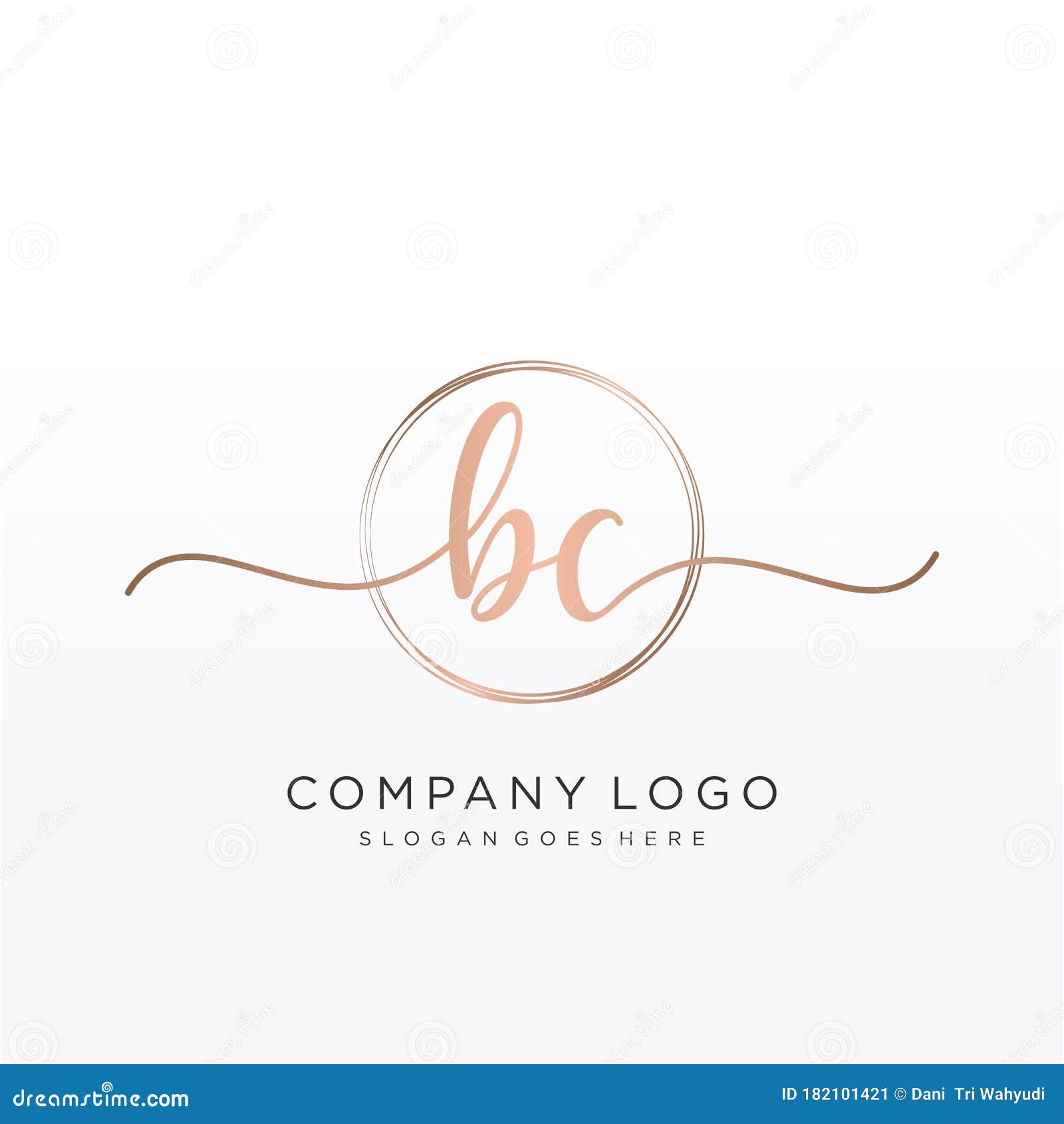 BC Initial Handwriting Logo with Circle Stock Vector - Illustration of ...