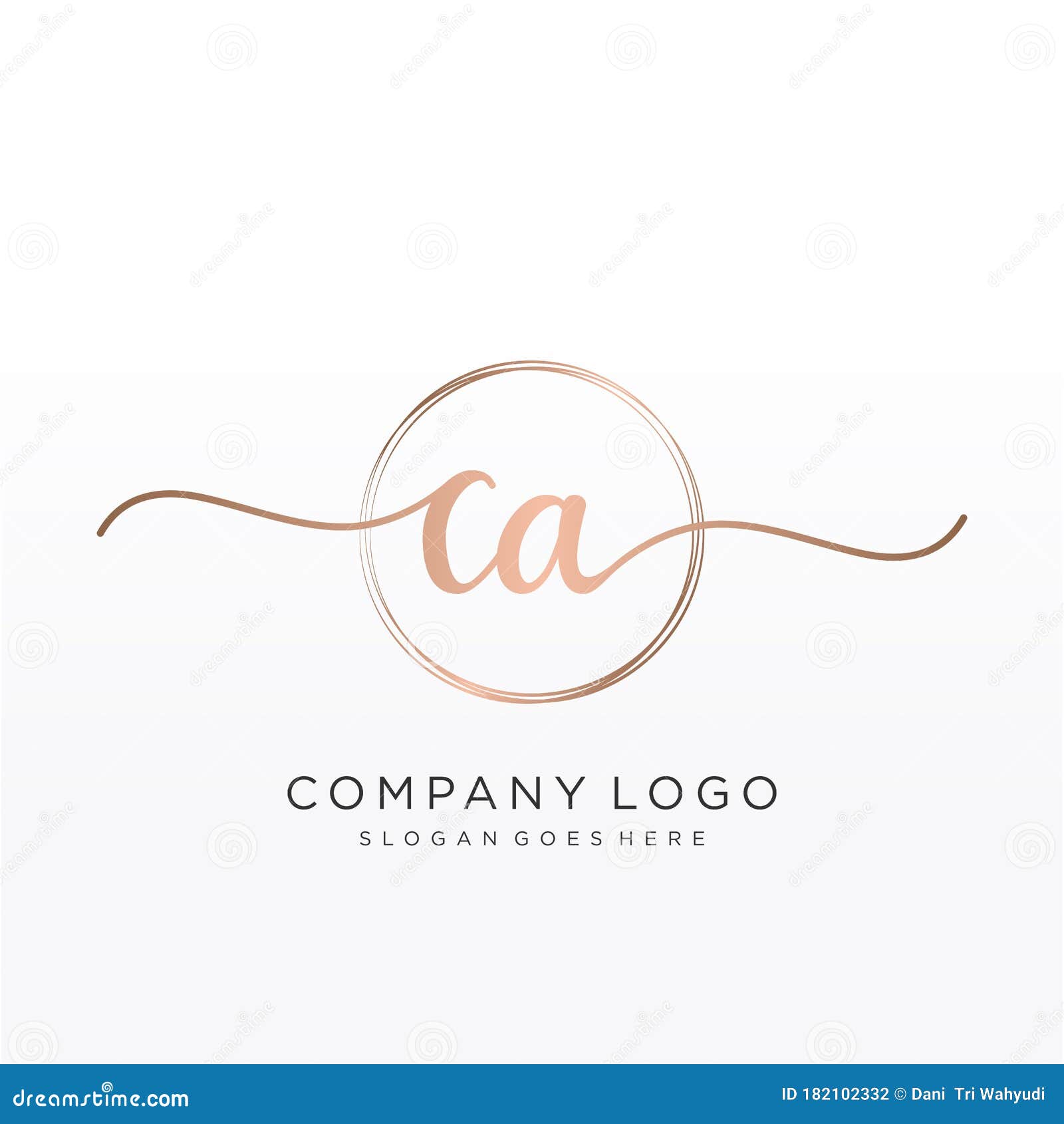 CA Initial Handwriting Logo with Circle Stock Vector - Illustration of ...