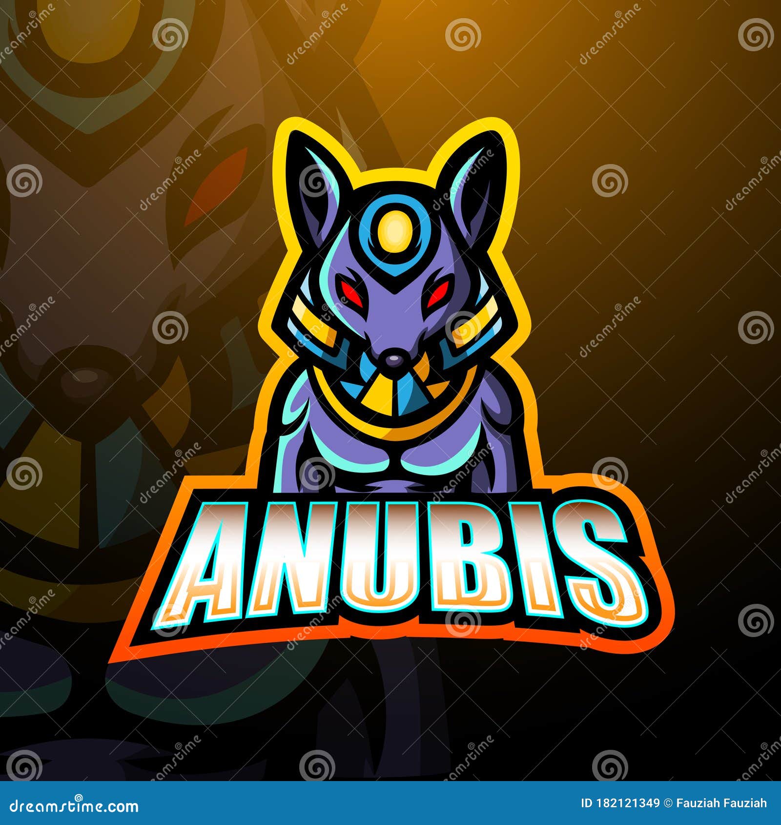 Anubis Mascot Logo Design Vector With Modern Illustration ...