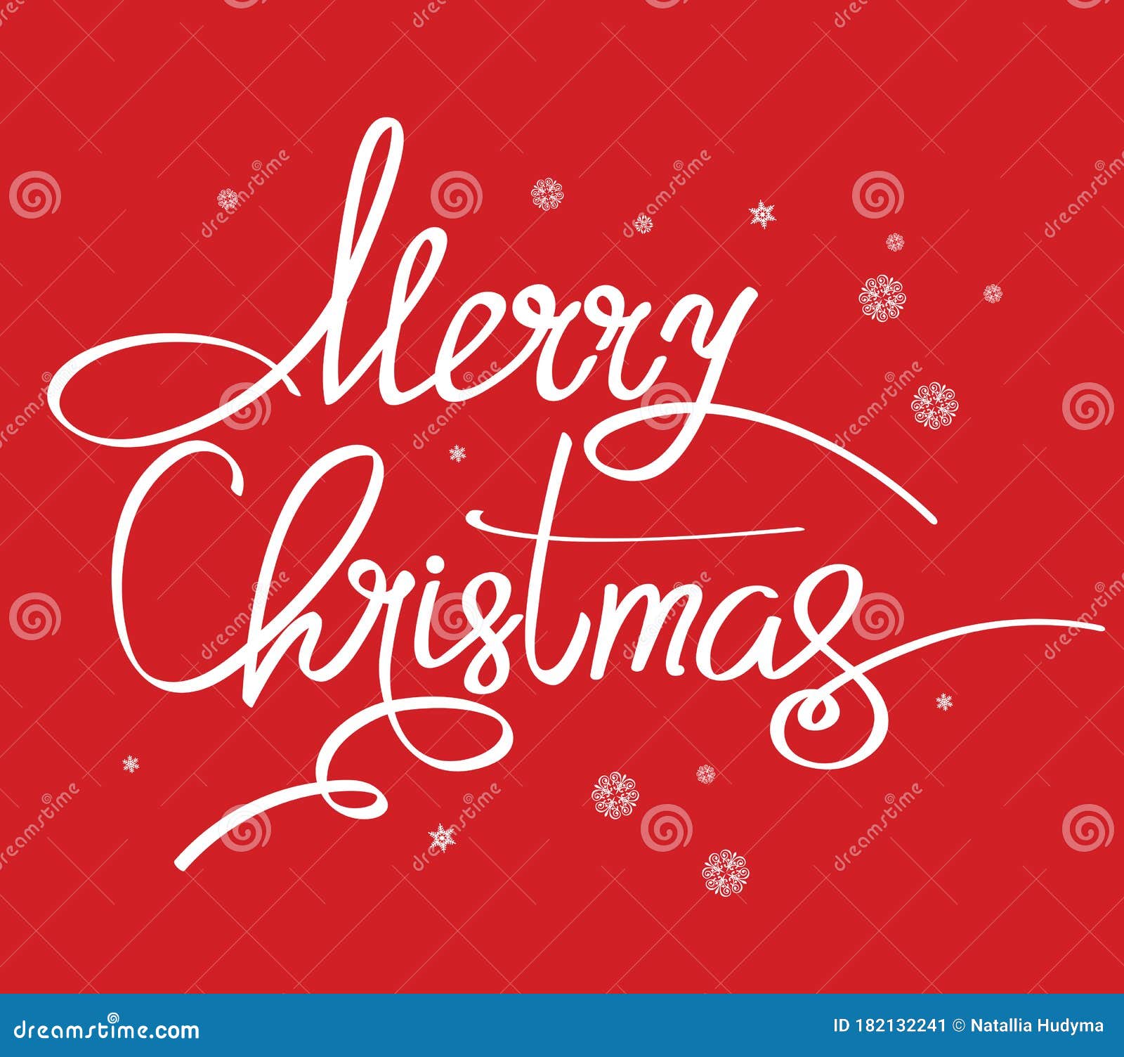 Red Merry Christmas text. stock vector. Illustration of template ...