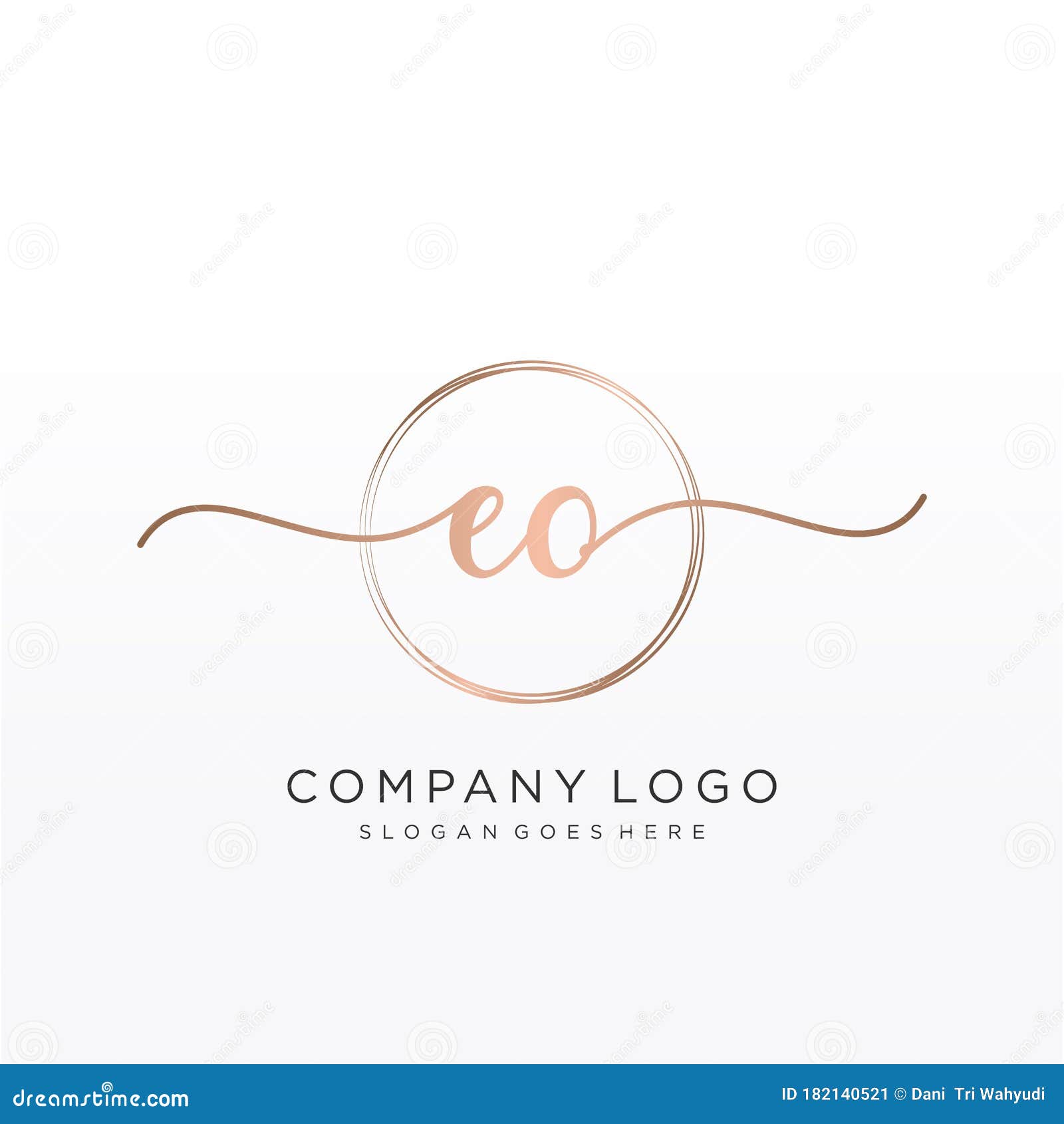 EO Initial Handwriting Logo with Circle Stock Vector - Illustration of ...