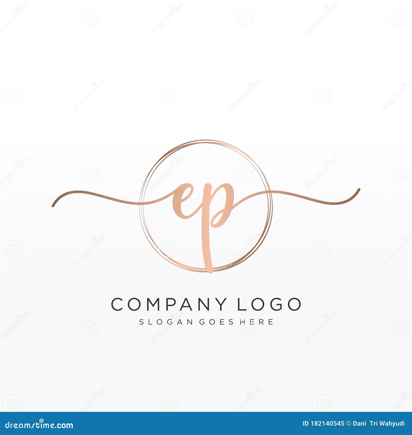 EP Initial Handwriting Logo with Circle Stock Vector - Illustration of ...