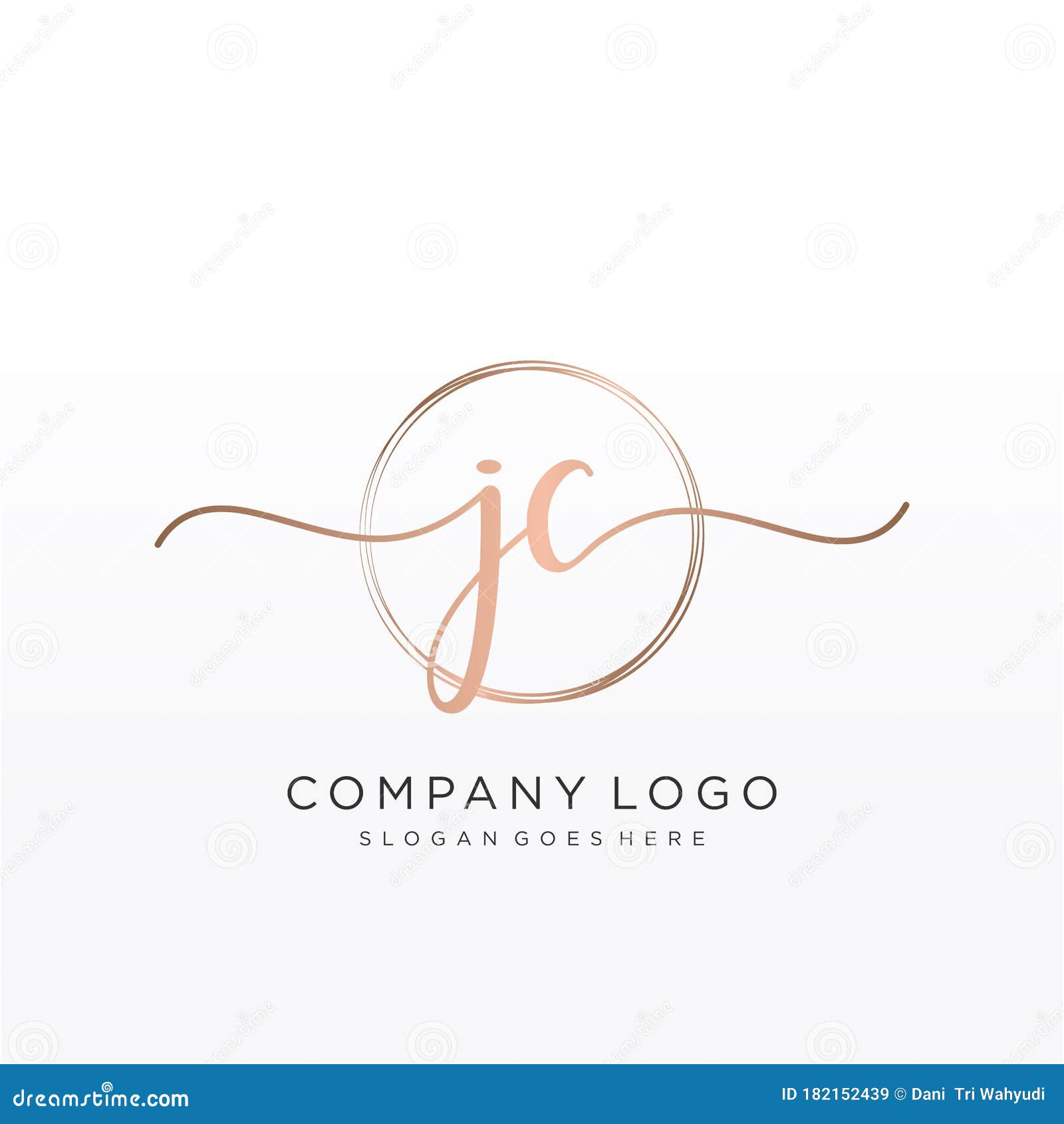 JC Initial Handwriting Logo with Circle Stock Vector - Illustration of ...