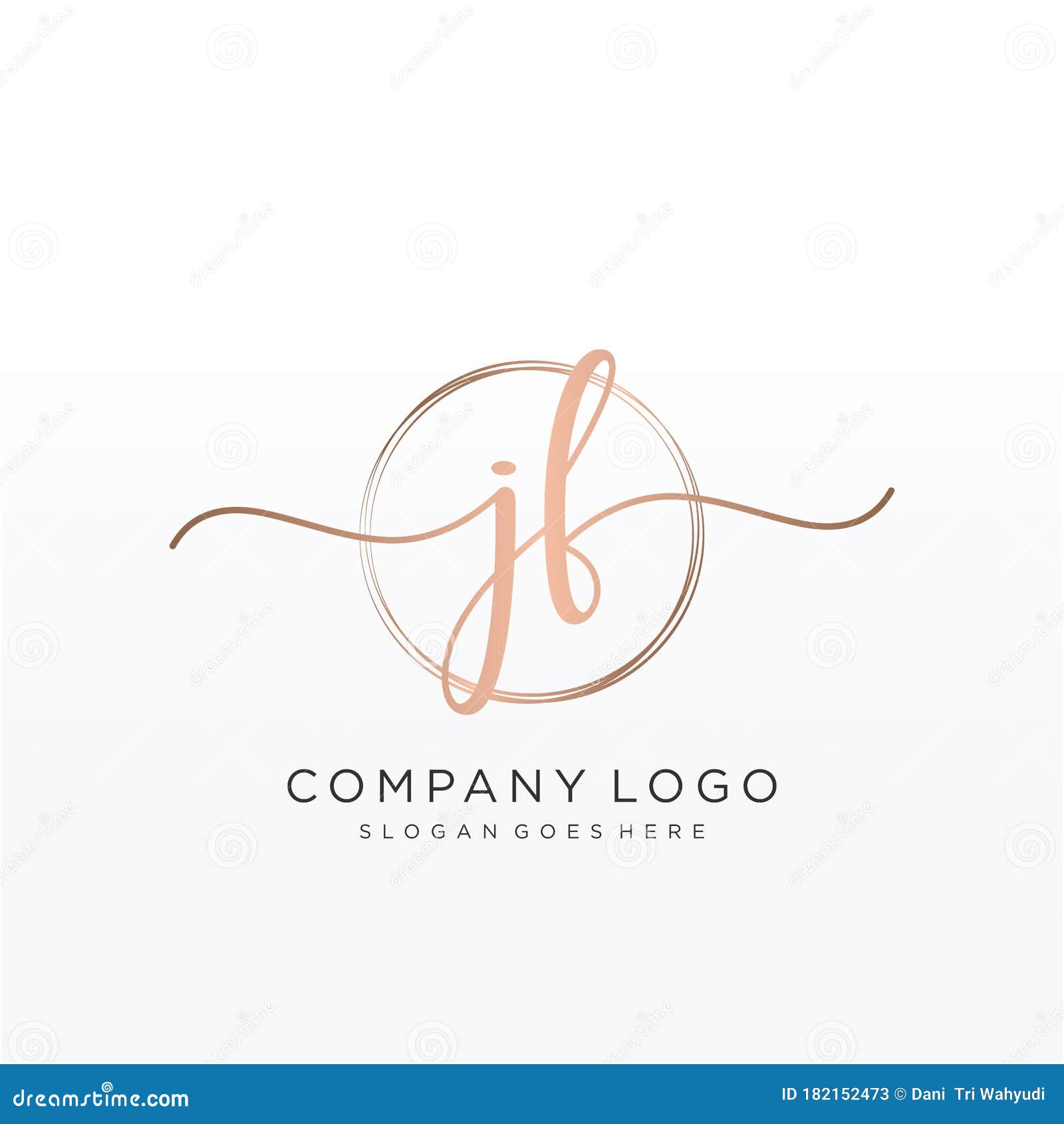 JF Initial Handwriting Logo with Circle Stock Vector - Illustration of ...