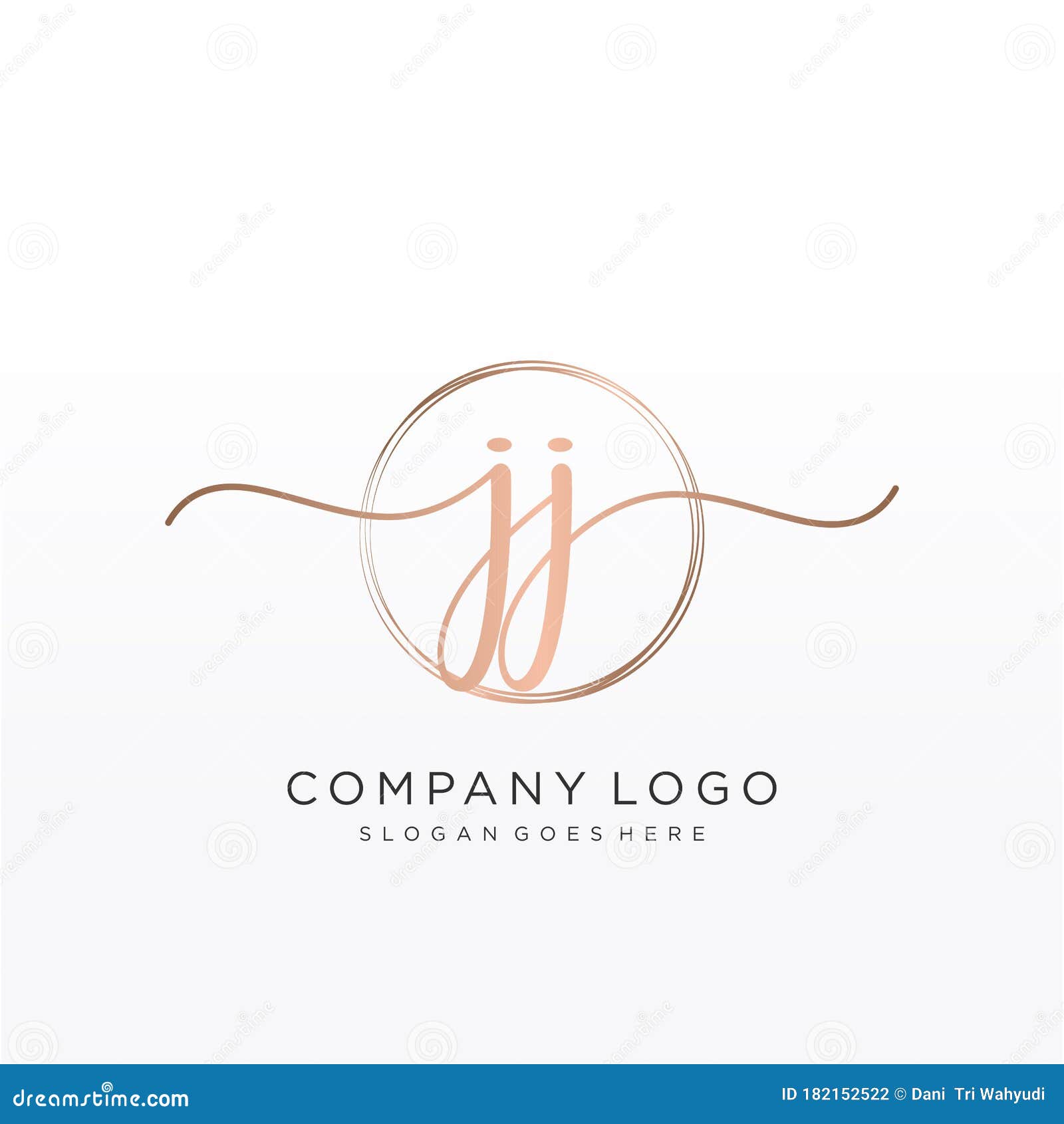 JJ Initial Handwriting Logo with Circle Stock Vector - Illustration of ...