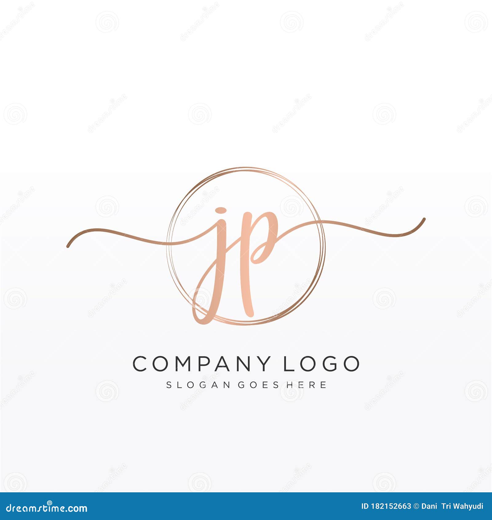 JP Initial Handwriting Logo with Circle Stock Vector - Illustration of ...