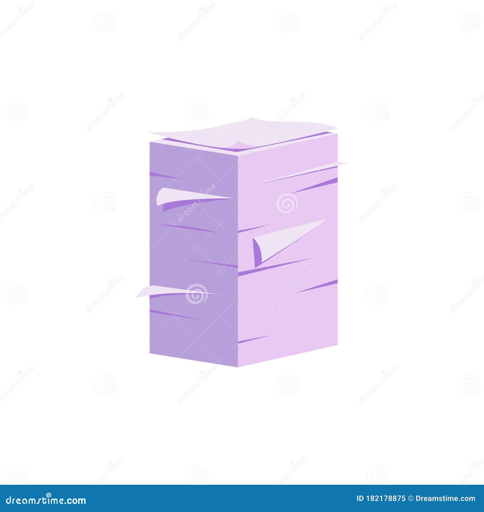 Simple Stack of Paper Illustration Stock Vector - Illustration of heap ...