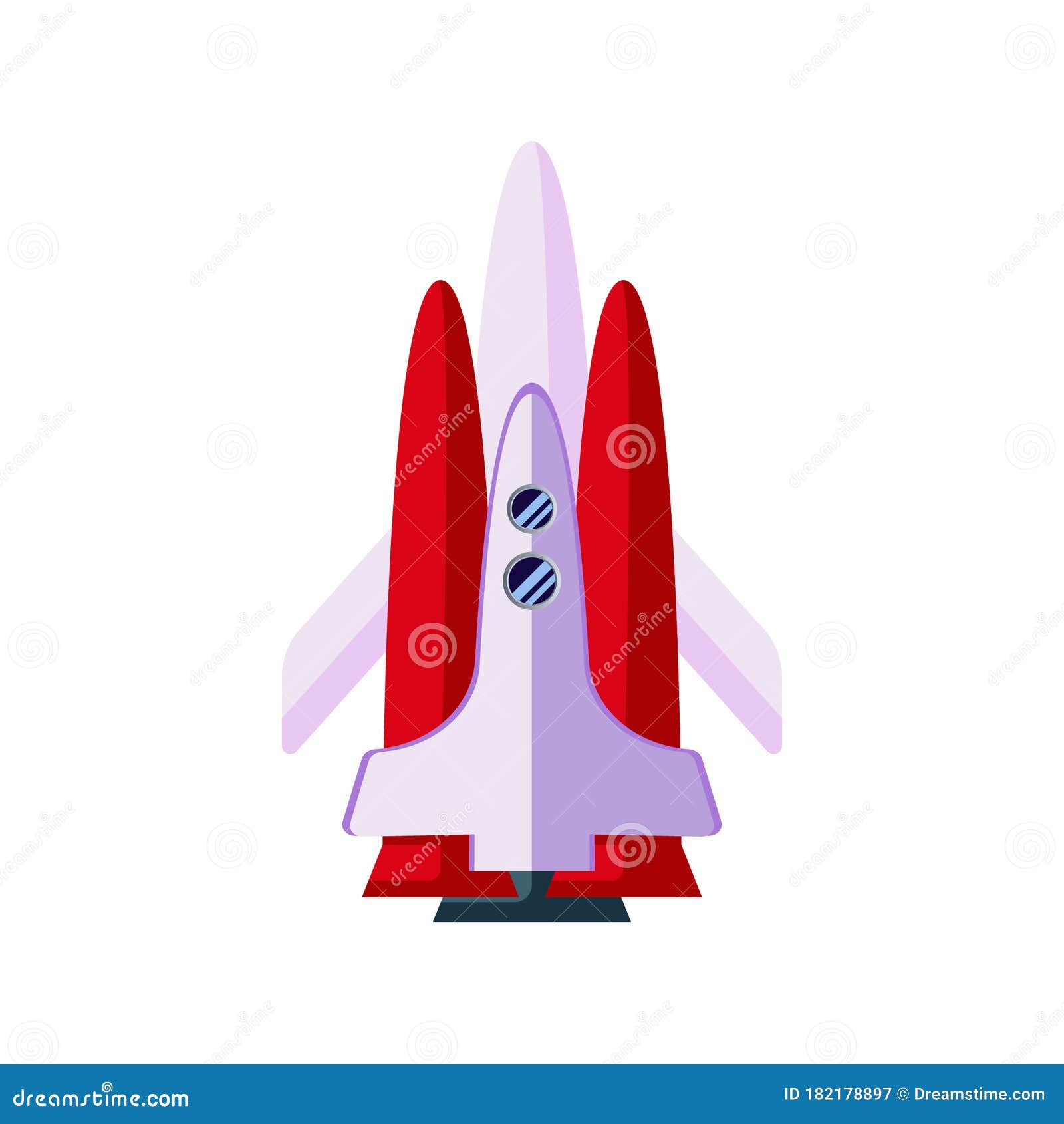 Simple and Cool Rocket Illustration Vector Stock Vector - Illustration ...