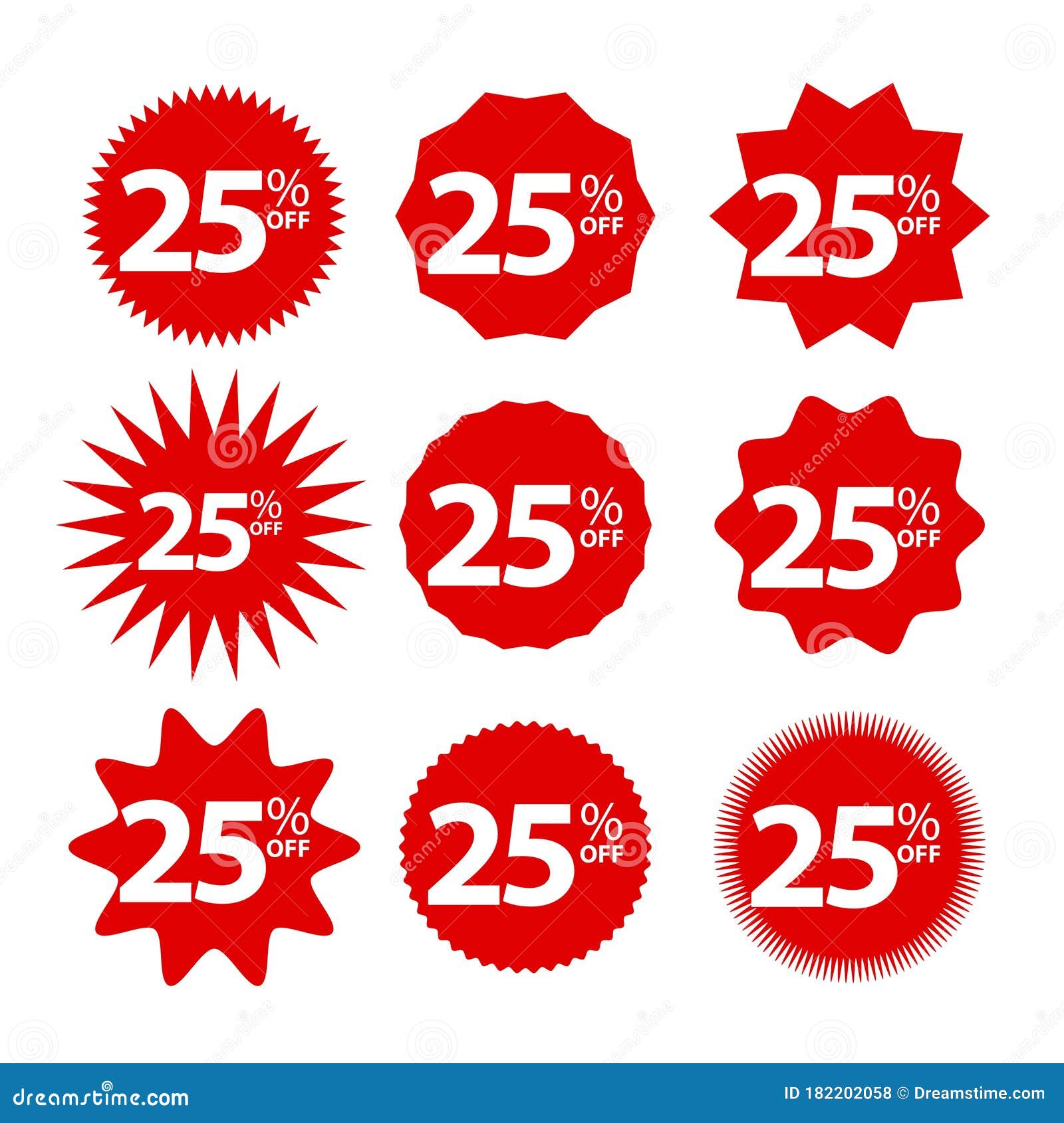 Twenty Five Percent 25 Off Discount Tag Price Vector Stock Illustration ...
