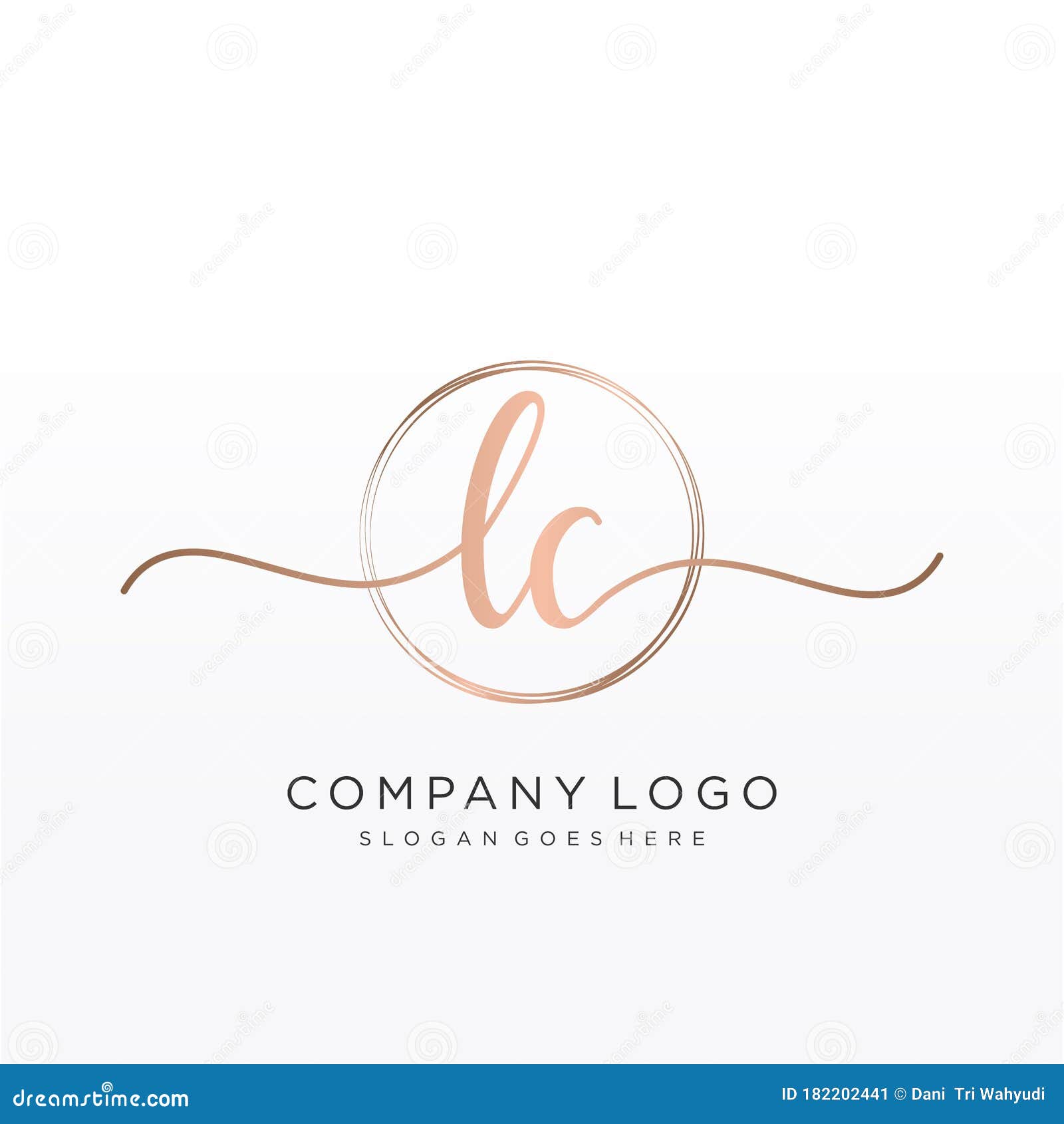 LC Initial Handwriting Logo with Circle Stock Vector - Illustration of ...