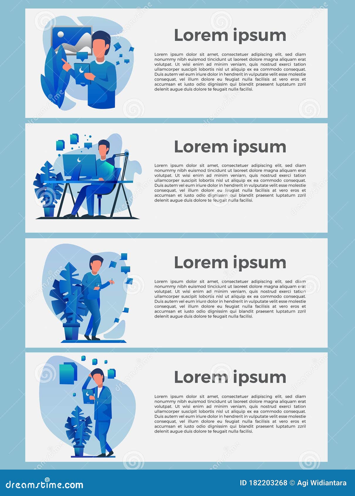 Technology and Business Theme Banners Stock Photo - Image of business ...