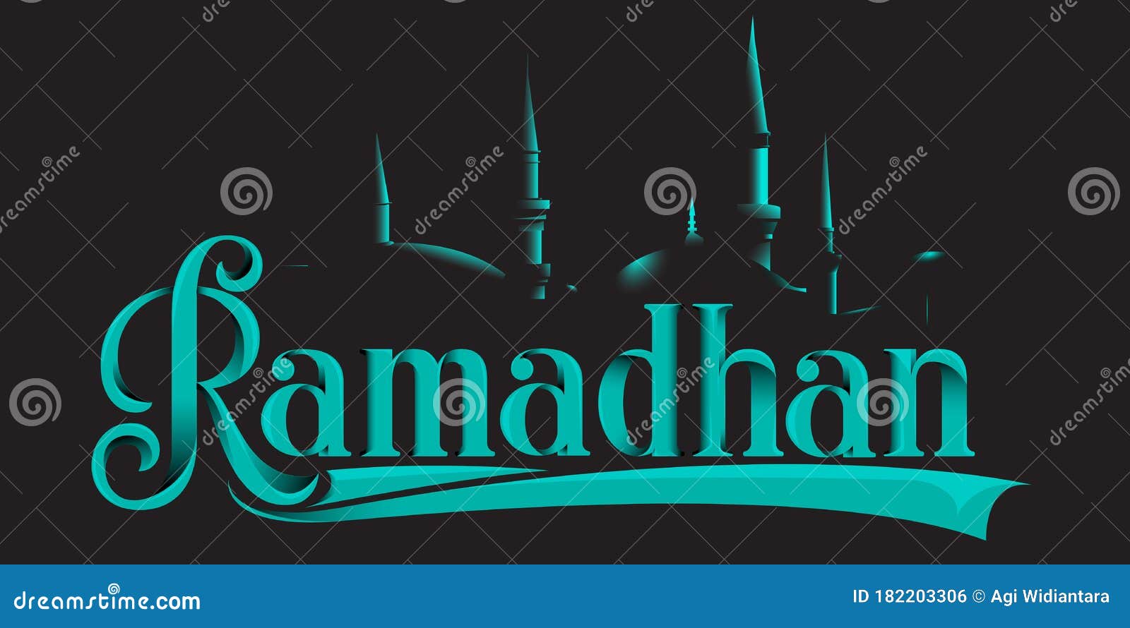 Ramdhan Kareem Arabic Calligraphy Vecter Design Cartoon Vector ...