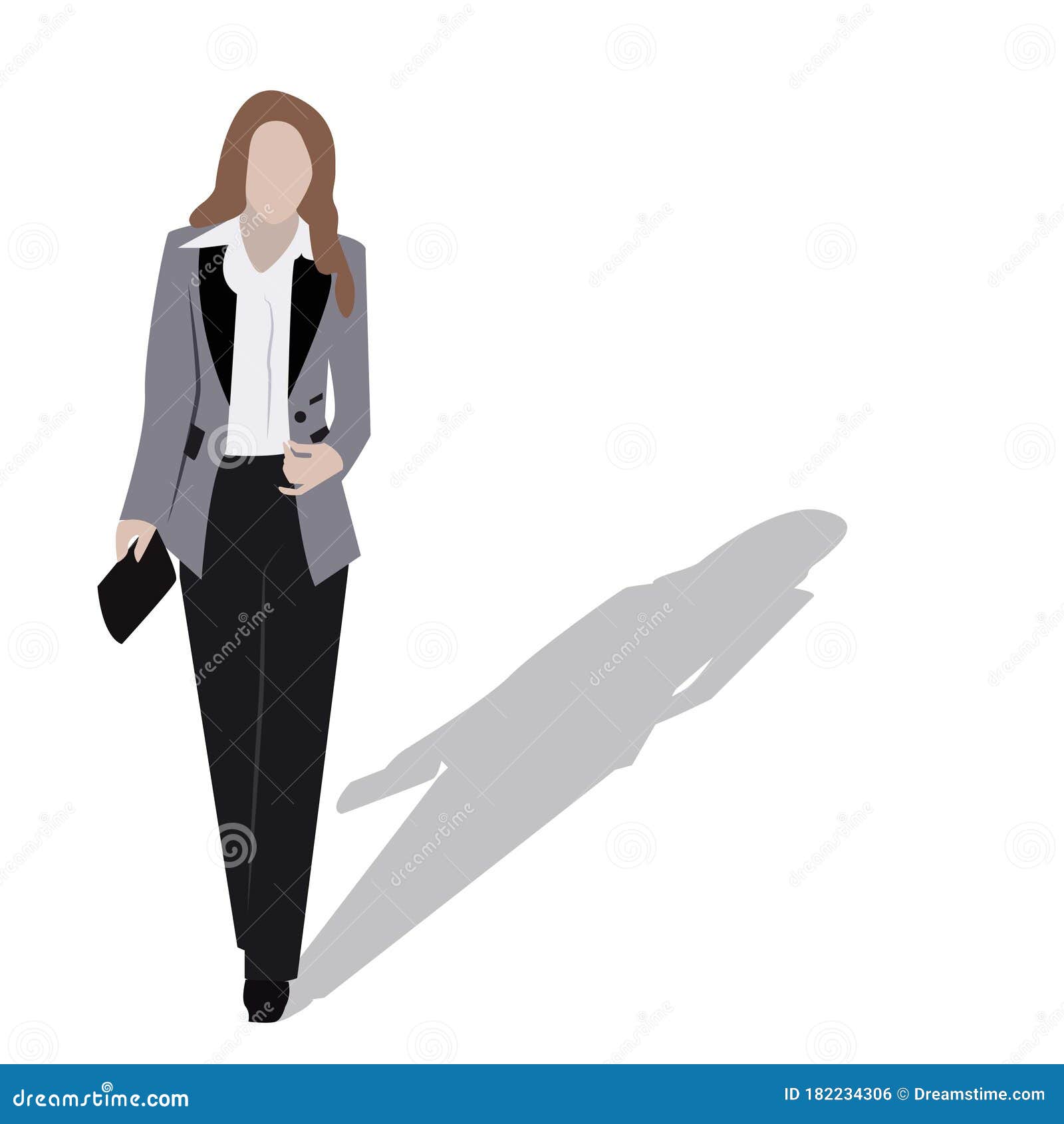Vector Illustration Isolated Career Woman for Work Stock Vector ...