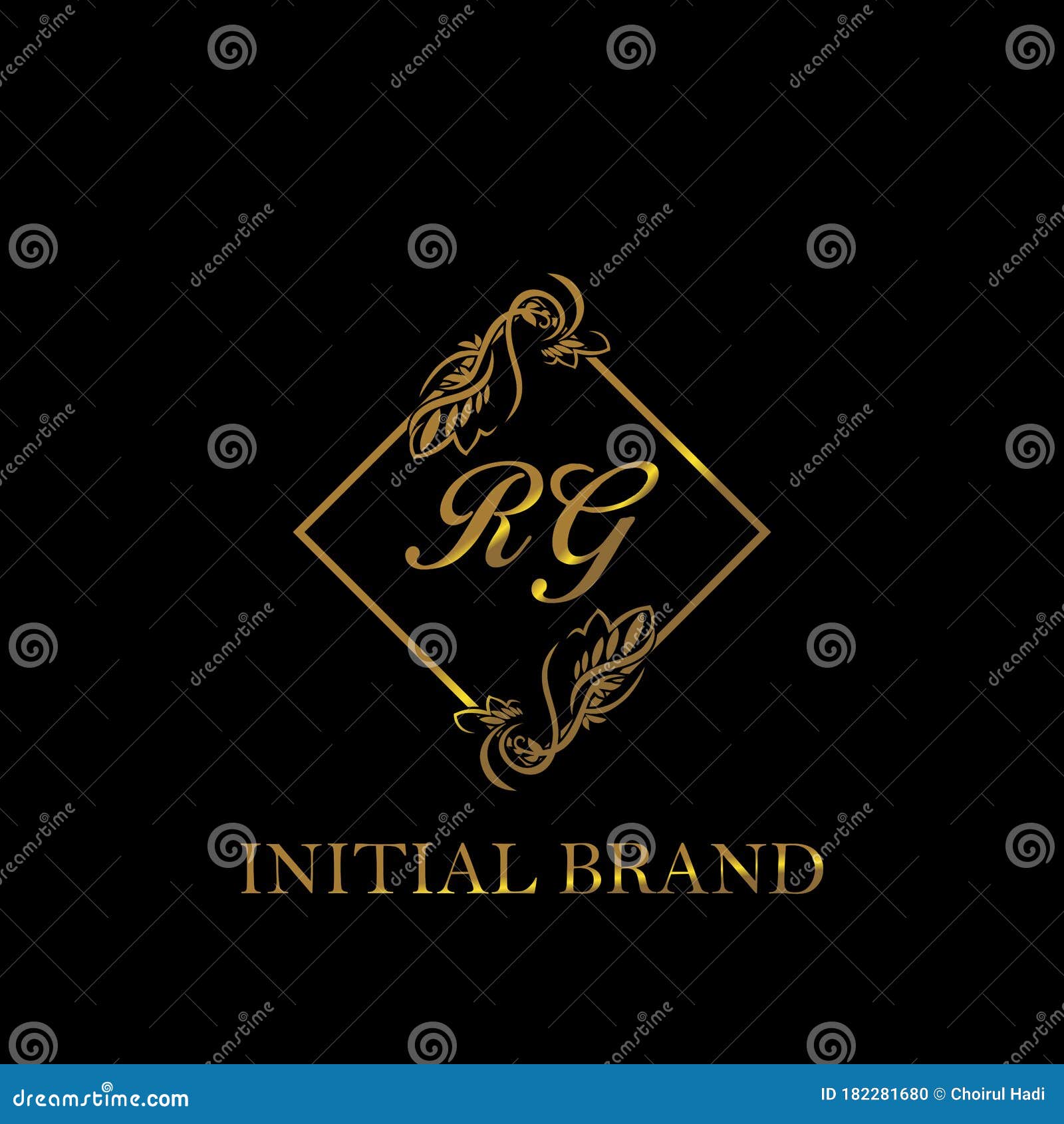 RG Initial Wedding Logo Template Vector Stock Vector - Illustration of ...