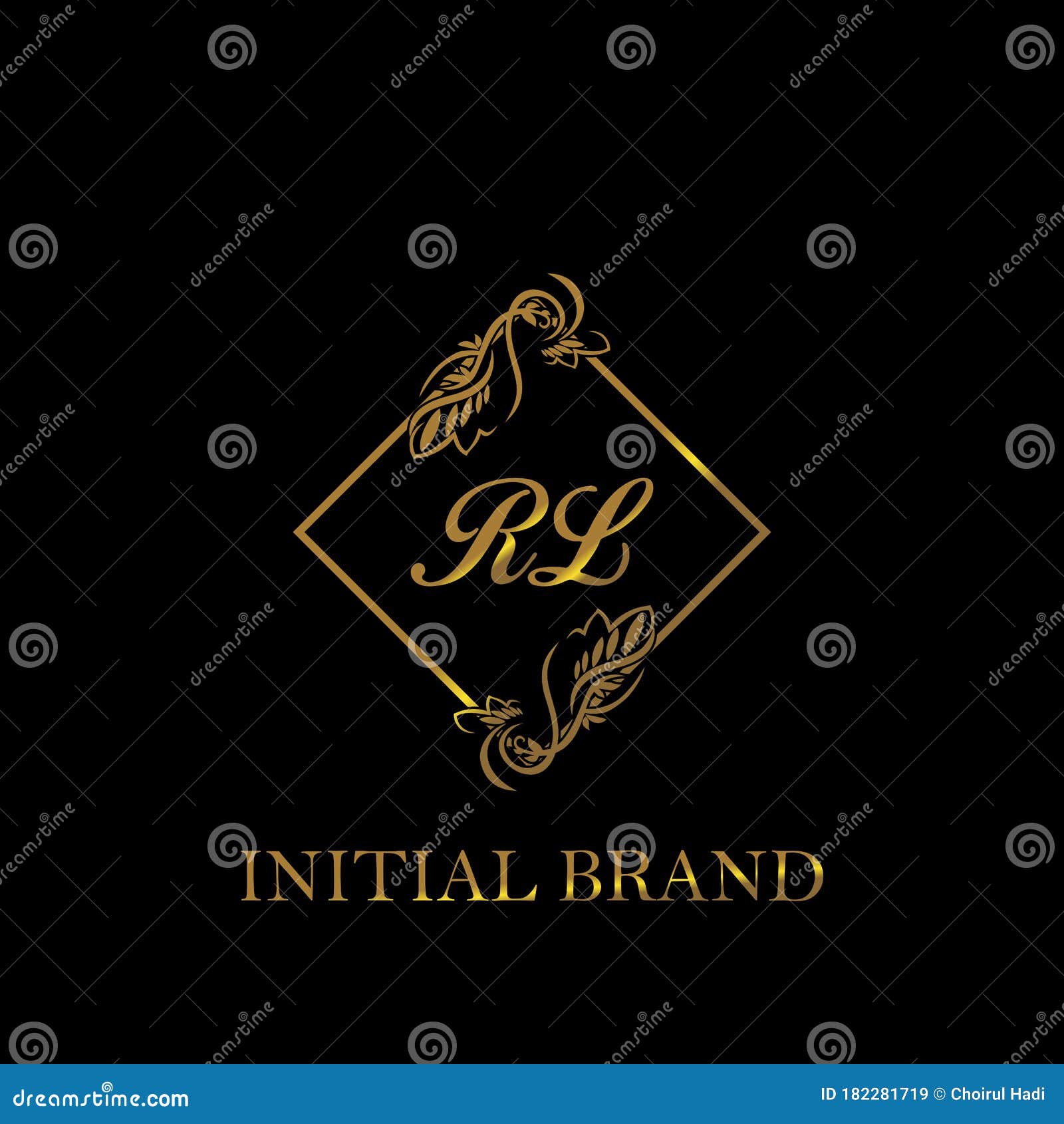 RL Initial Wedding Logo Template Vector Stock Vector - Illustration of ...