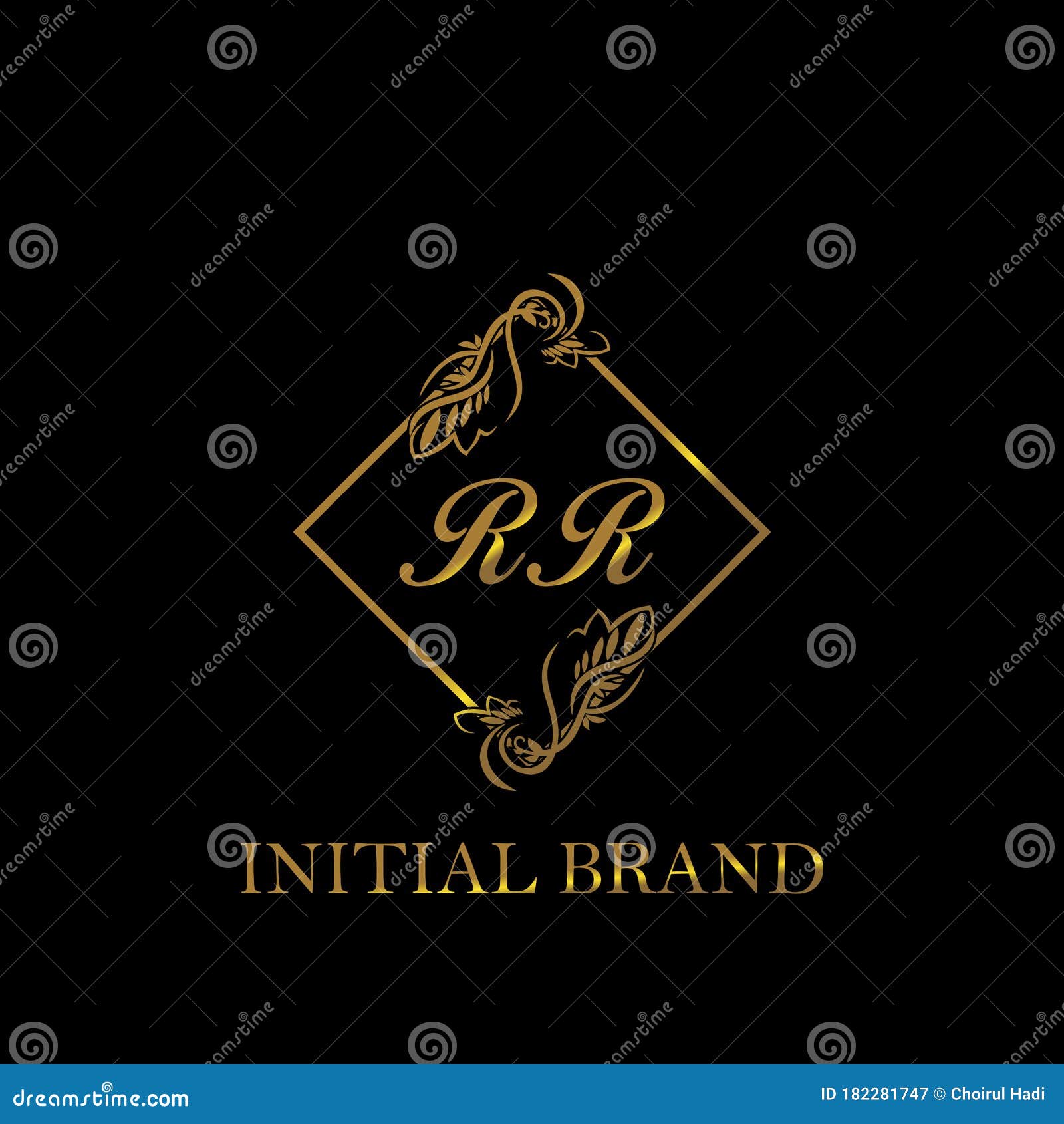 RR Initial Wedding Logo Template Vector Stock Vector - Illustration of ...
