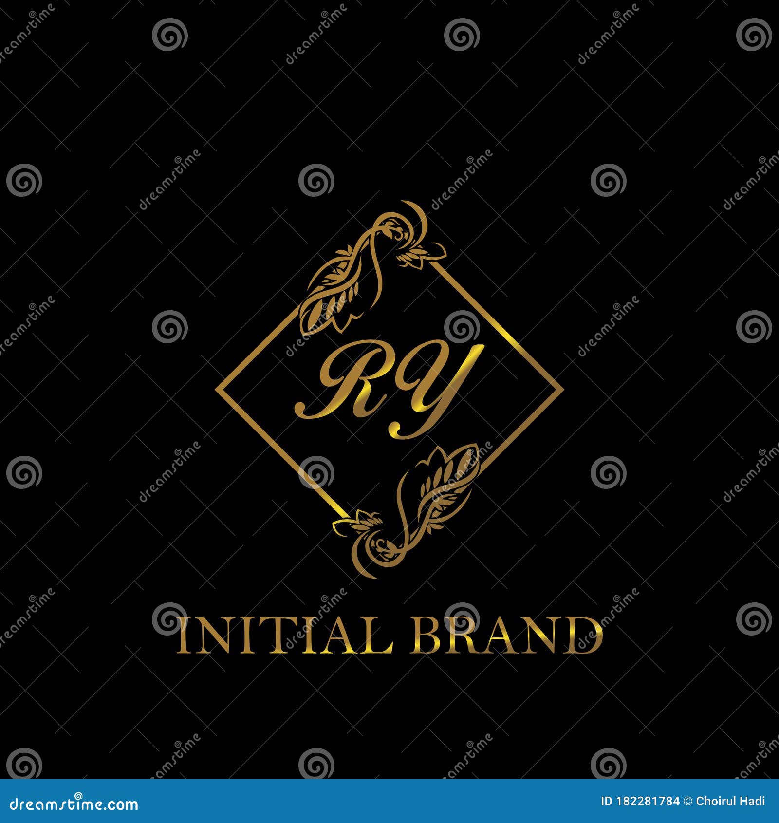 RY Initial Wedding Logo Template Vector Stock Vector - Illustration of ...