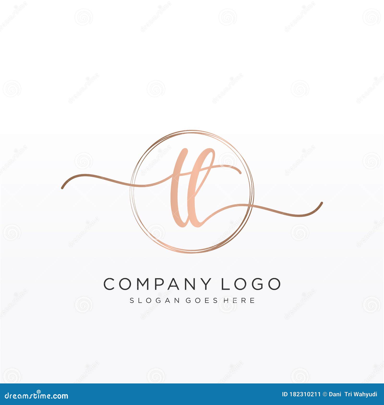 TT Initial Handwriting Logo with Circle Stock Vector - Illustration of ...
