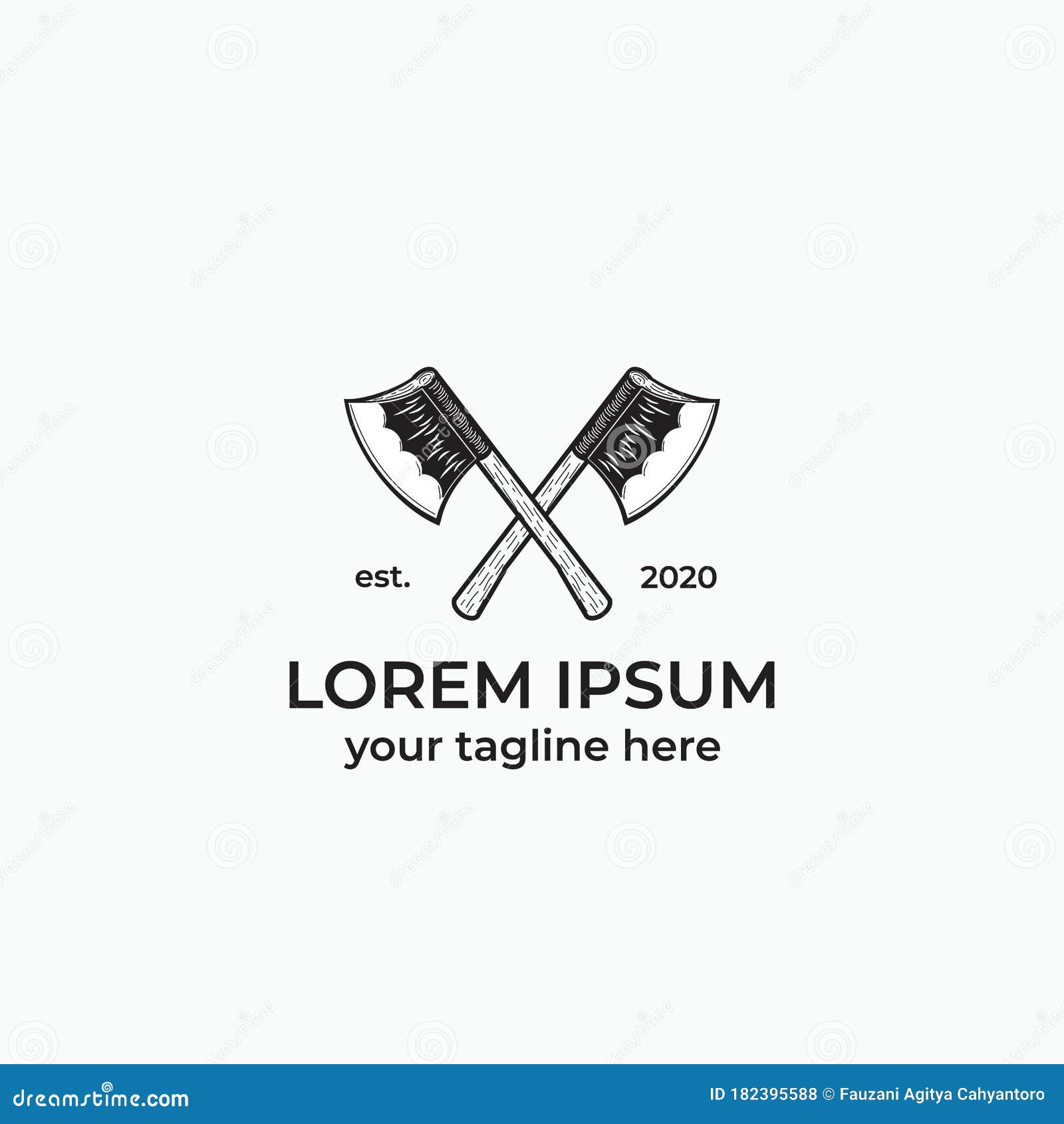 Cross Axe Tomahawk Logo or Icon Stock Vector - Illustration of build ...