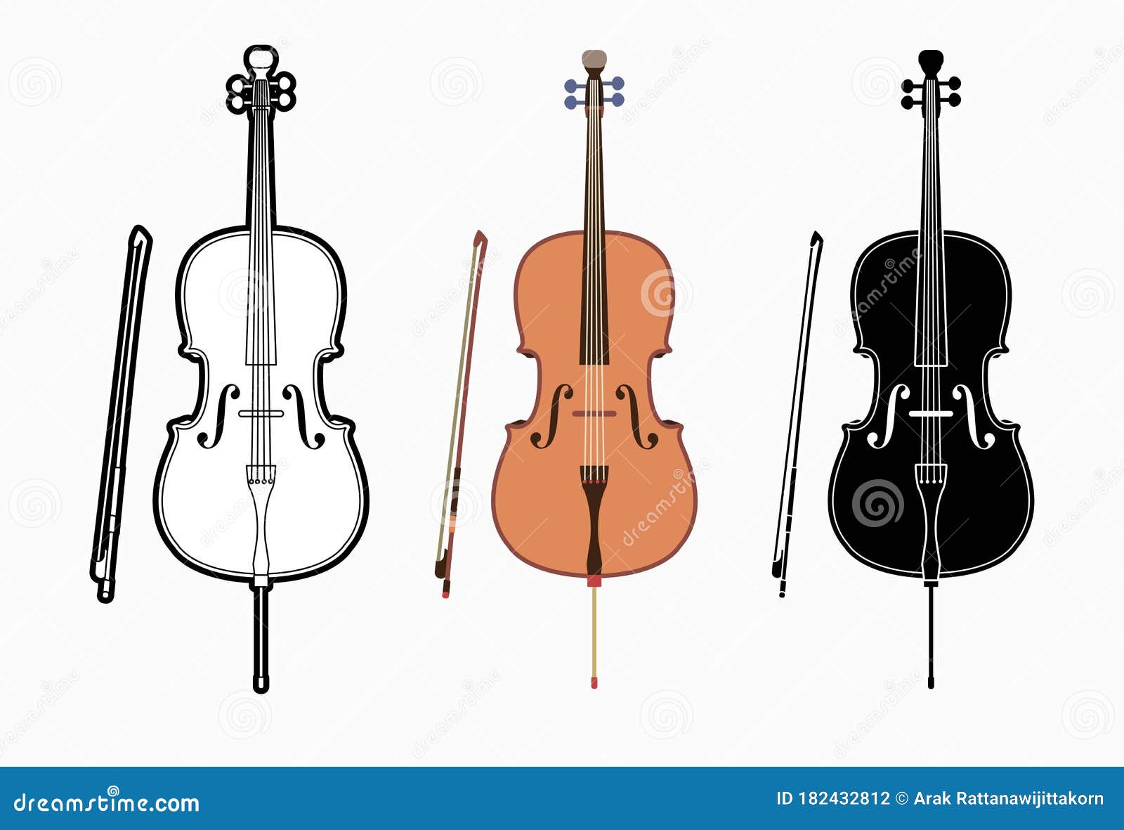 Cello Instrument Cartoon Music Graphic Vector Stock Vector ...