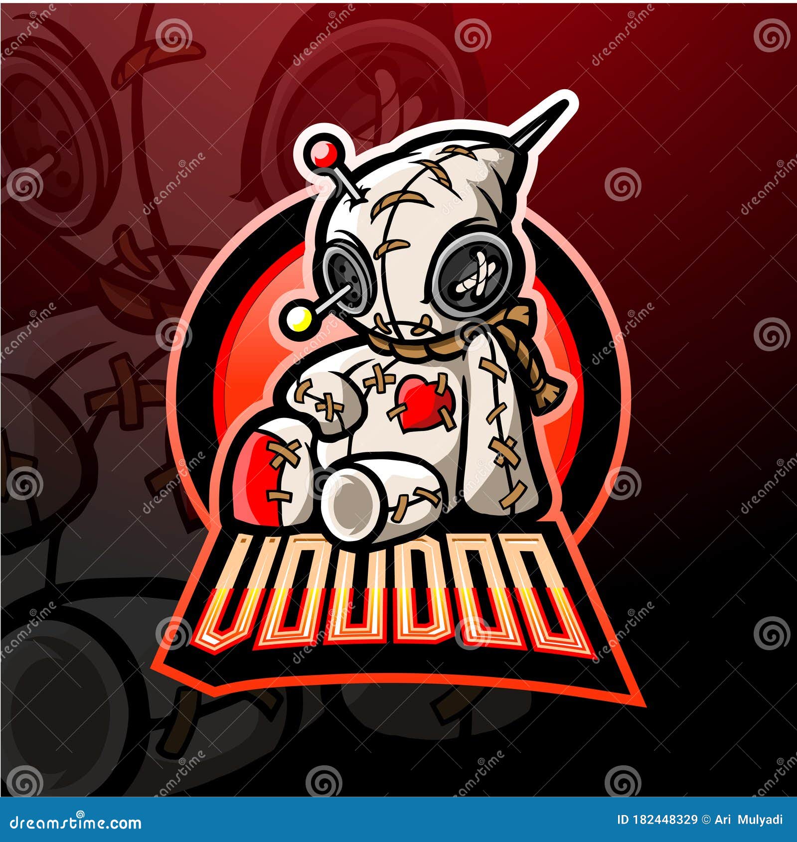 Voodoo Gamer Esport Logo Mascot Design Vector Illustration ...