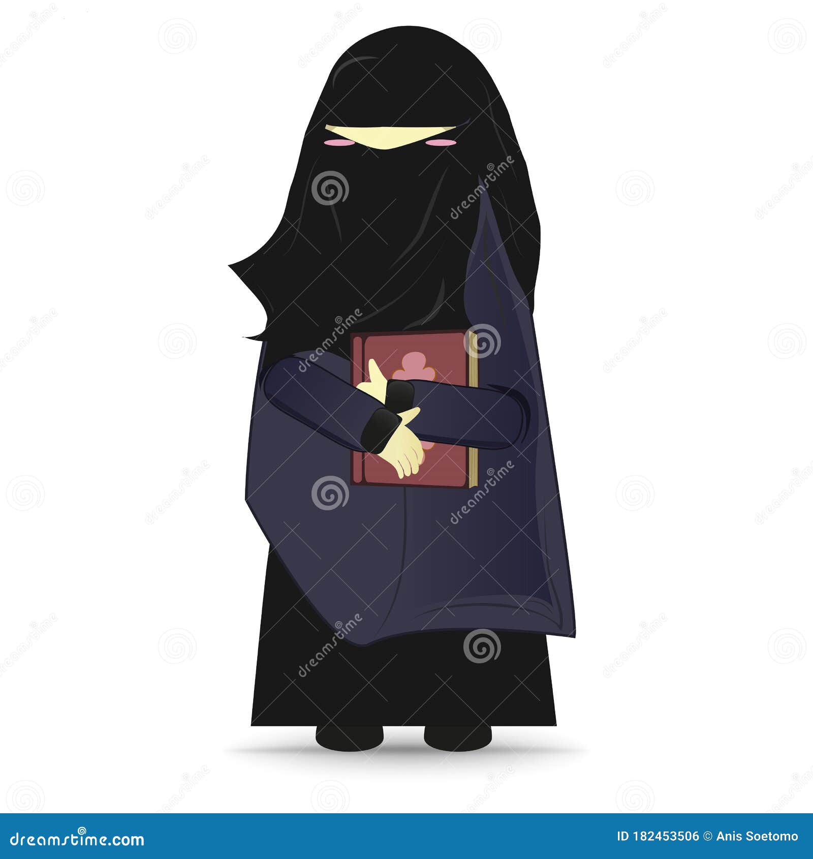 Niqab Kids Muslim Student Vector Illustration Stock Vector ...