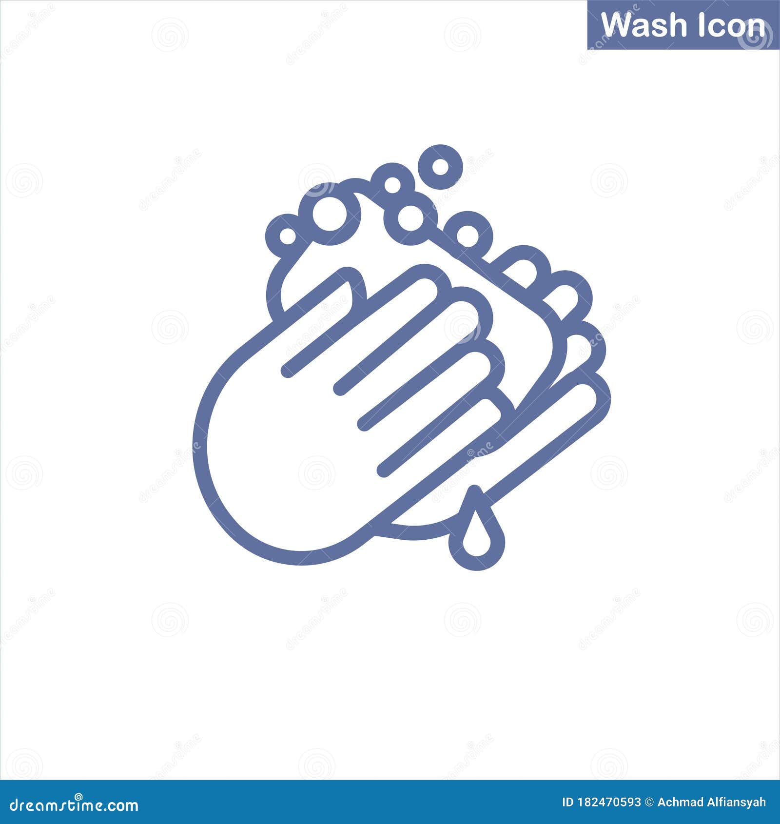 Hand Scrub Icon Set Isolated On White Background Vector Illustration ...