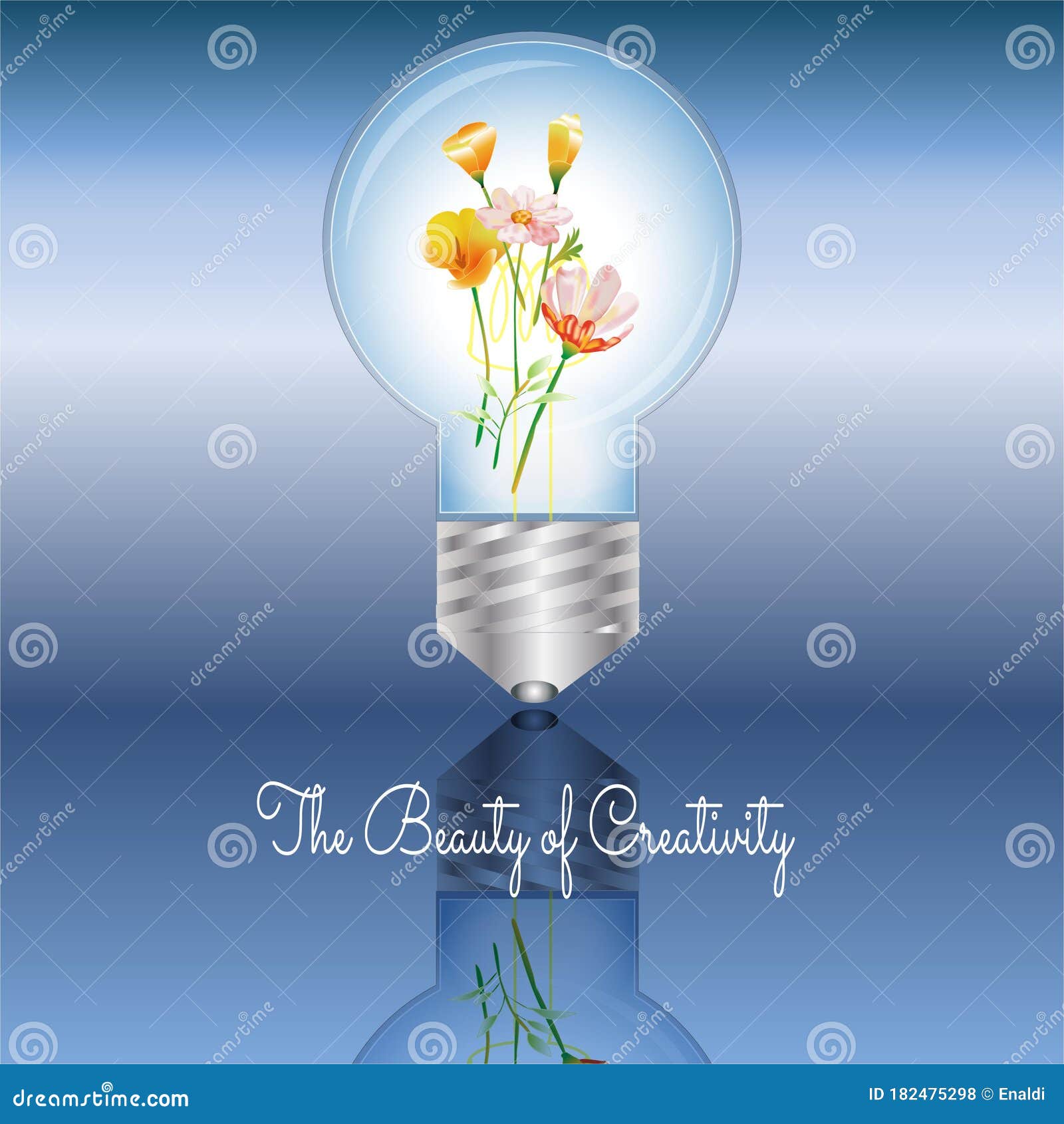 The Beauty of Creativity Sign and Illustration Stock Vector ...