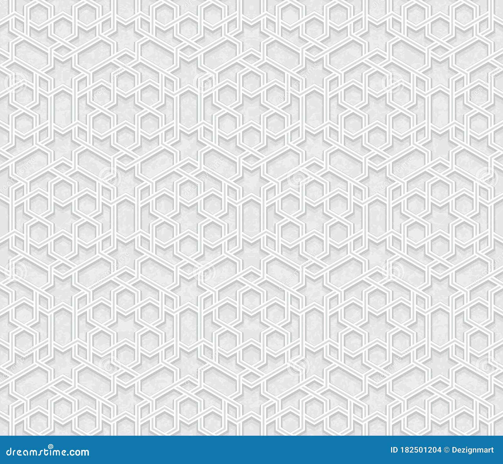 Arabesque Pattern in Light Gray Background Stock Vector - Illustration ...