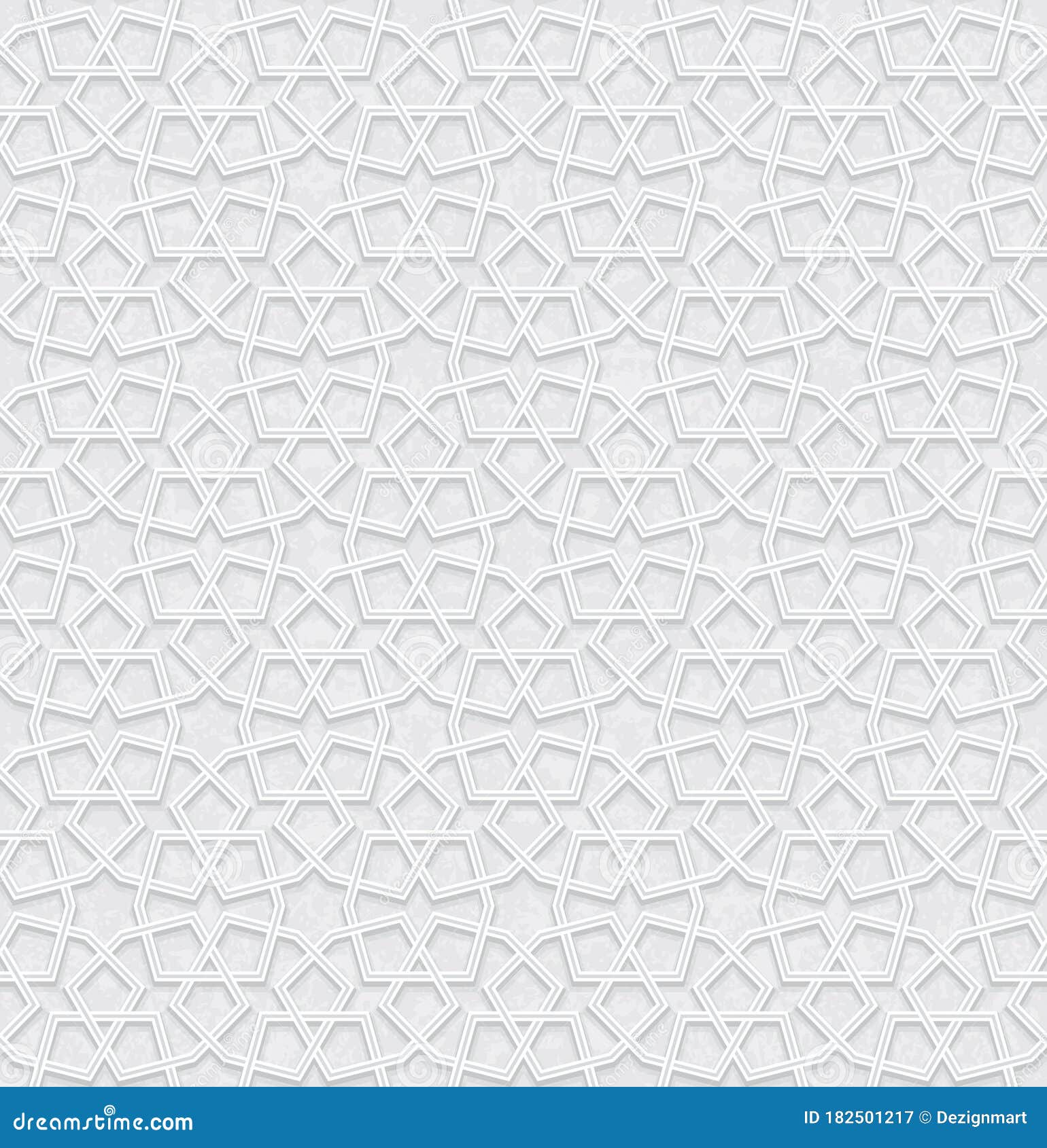 Arabesque Star Pattern with Grunge Light Grey Background, Vector ...